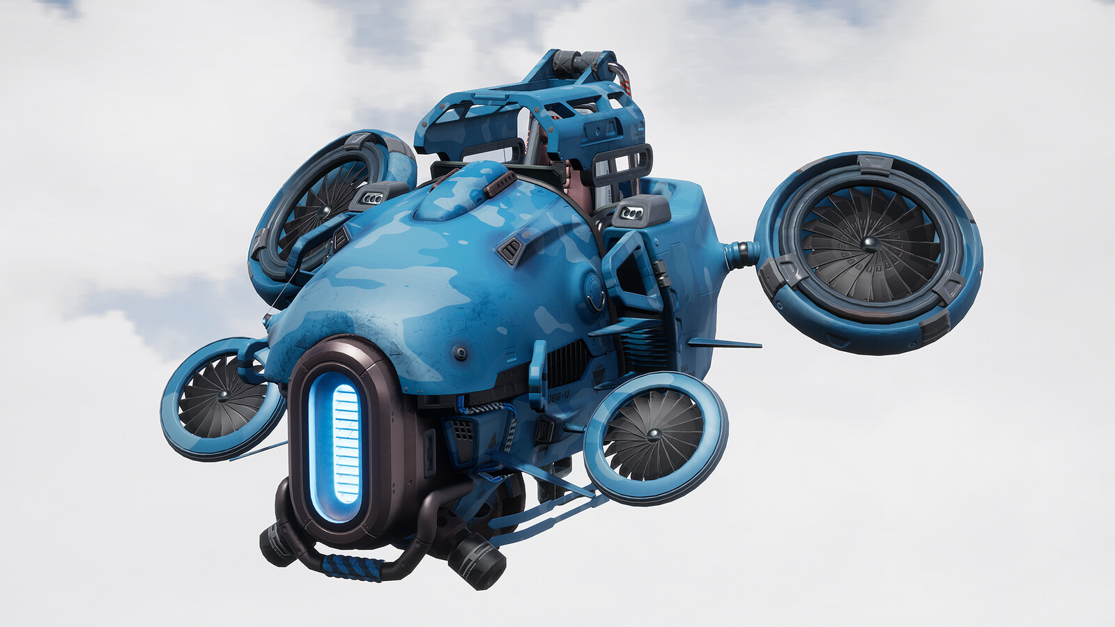 DSPAZIO - Sci-fi Aircraft (Unreal Engine Game Ready Asset)