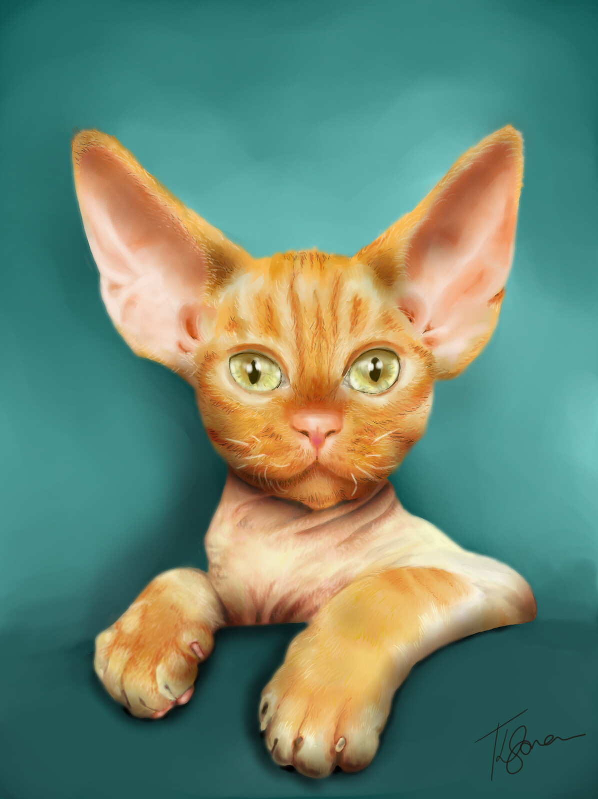 ArtStation - Ginger cat