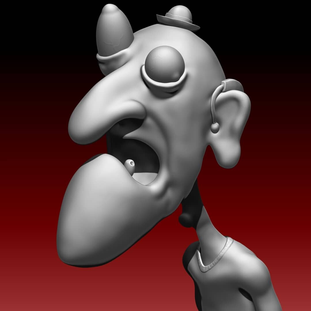 ArtStation - WIP - Old Man Crazy Eyes