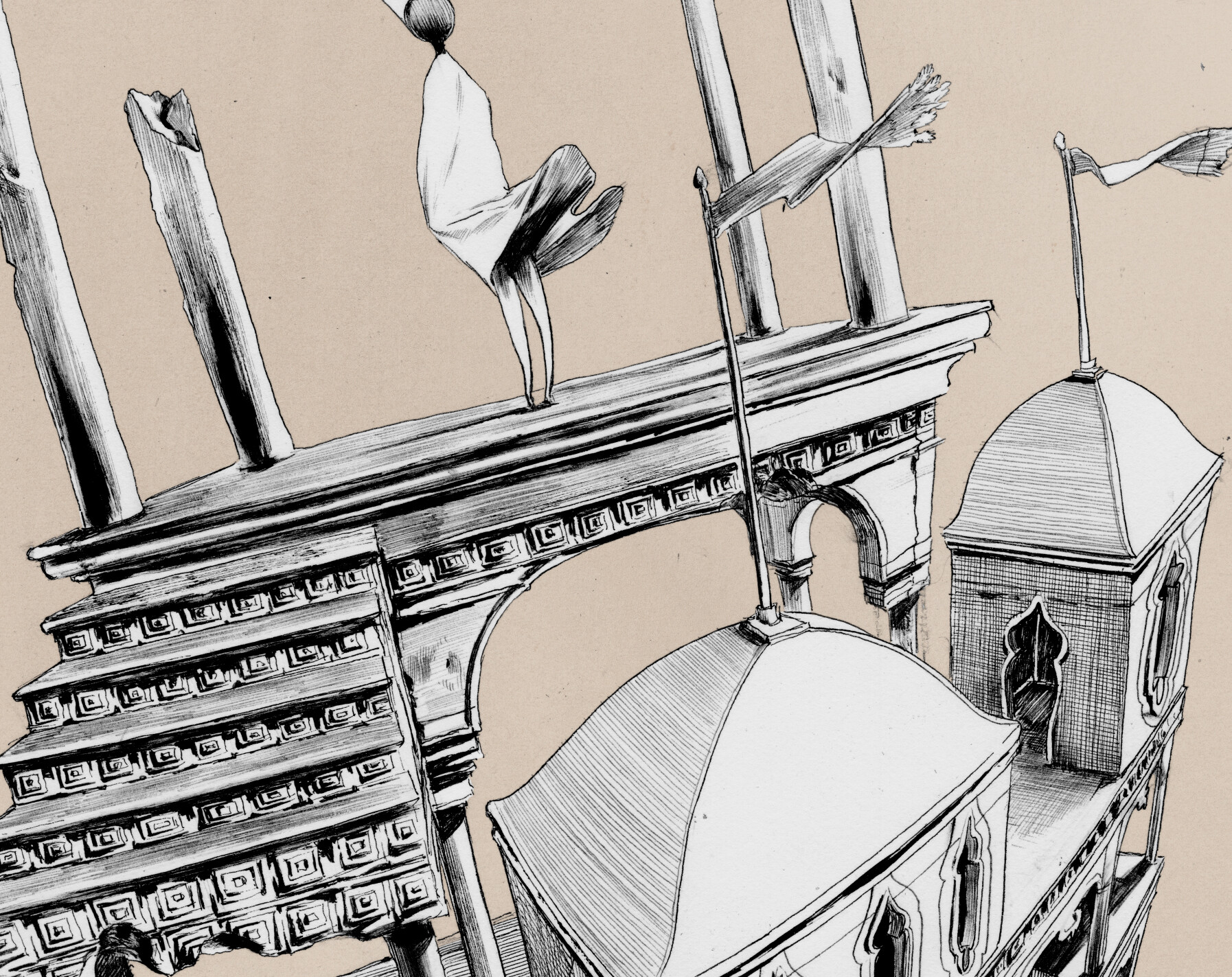 Geirrod Van Dyke - Inktober day 11 (Monument Valley)