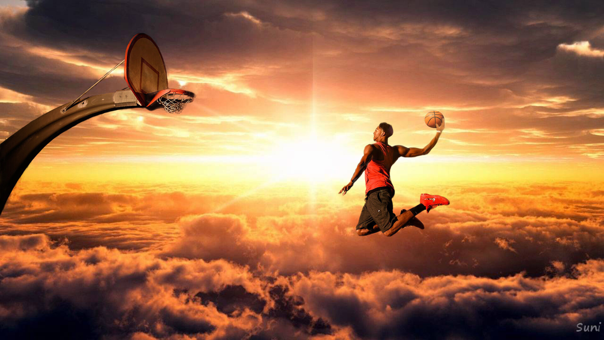 ArtStation - Basketball play on the sky