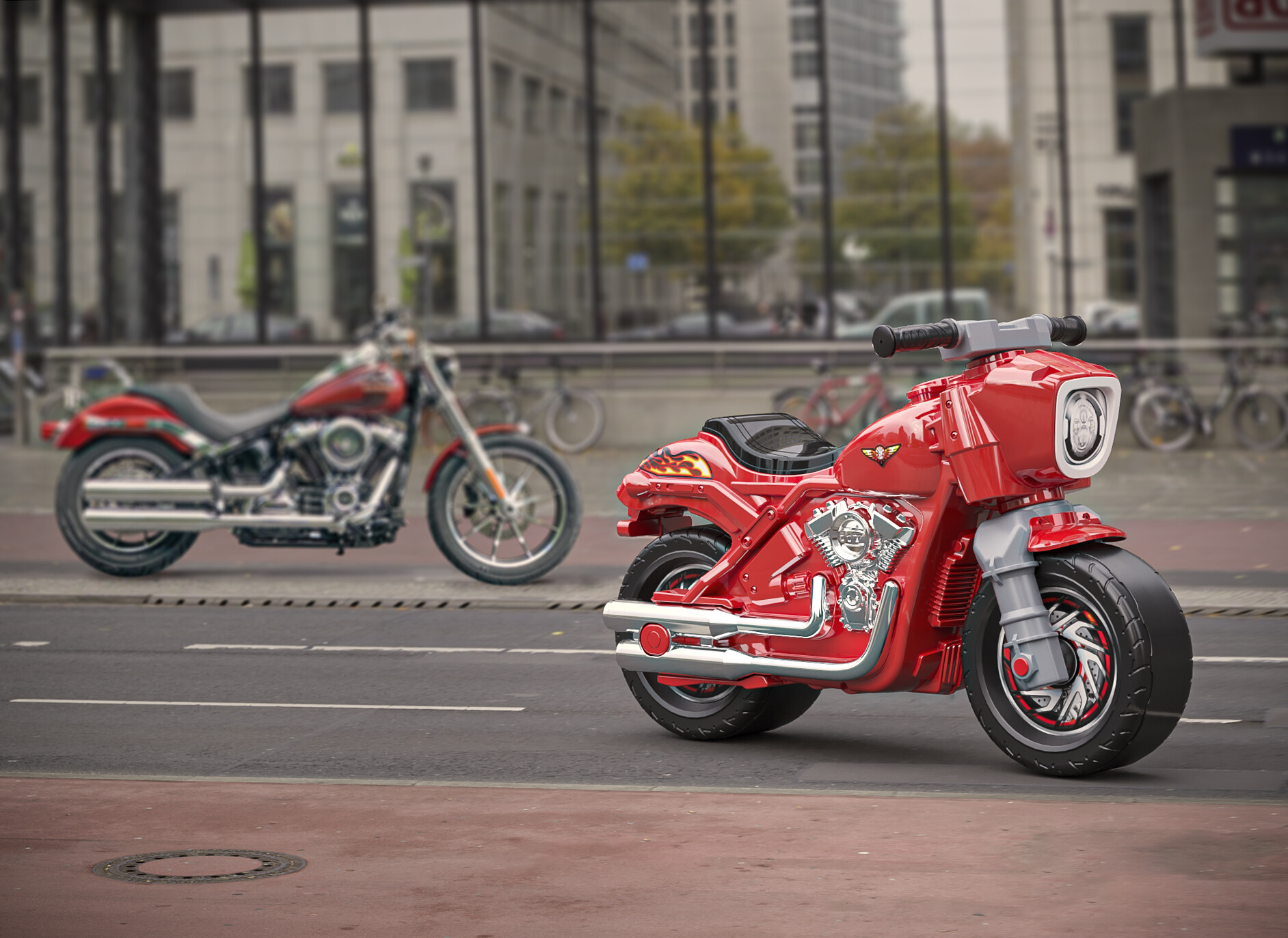 Mihail Zerbul - Harley toy push car render