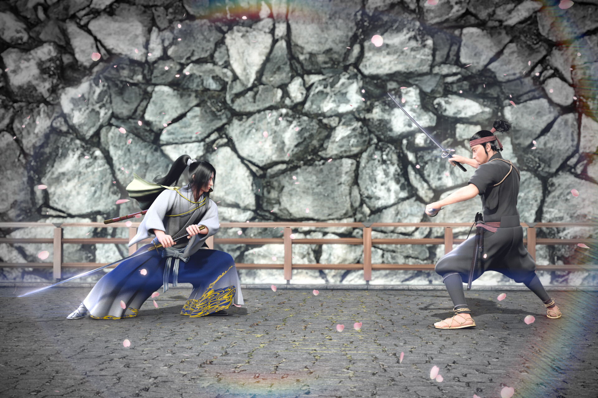 ArtStation - Musashi Miyamoto and Kojiro Sasaki.