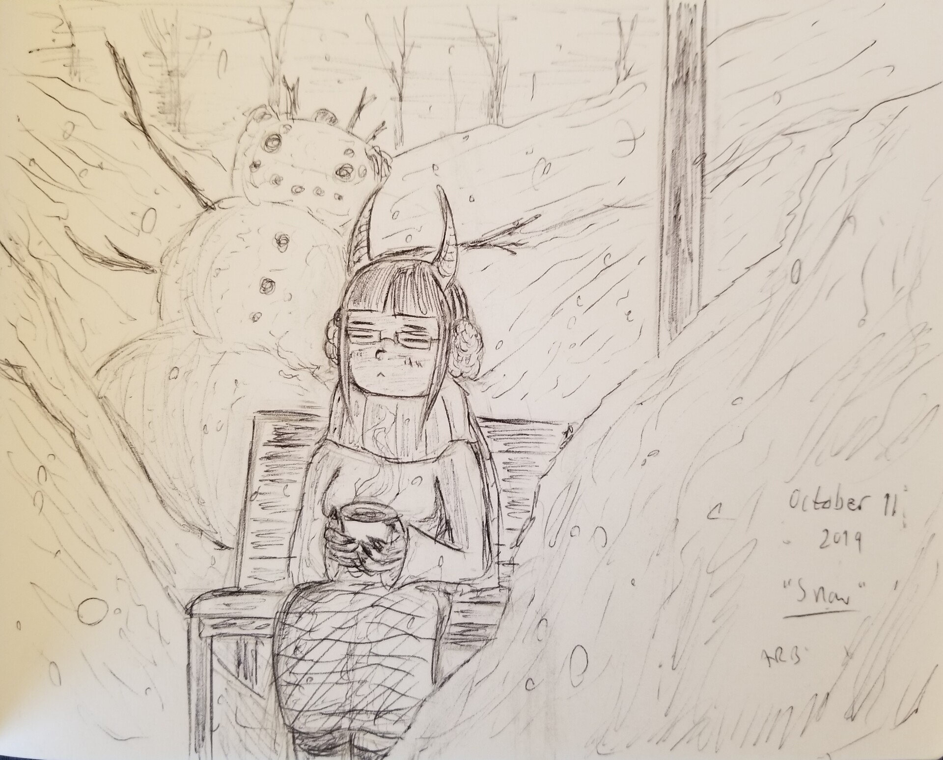 Andrew Benz - Inktober 2019, 11 and 12.