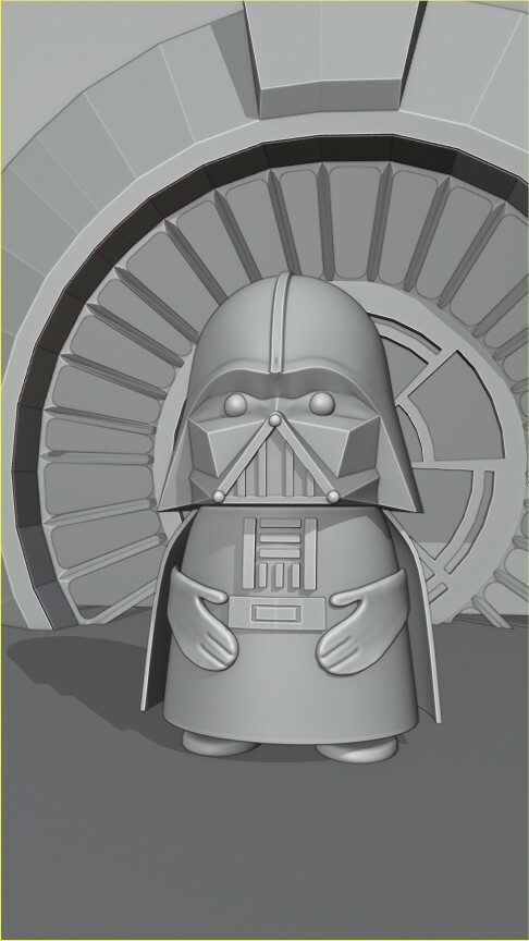 how to draw mini darth vader