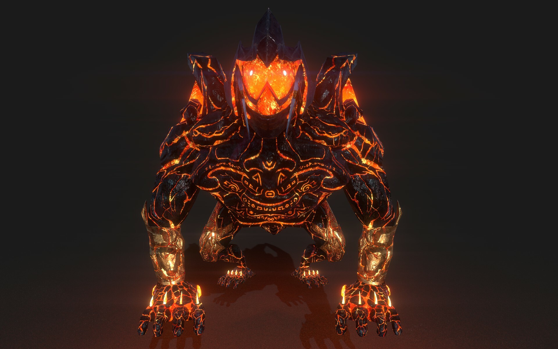 ArtStation - (Creature)Lava Golem