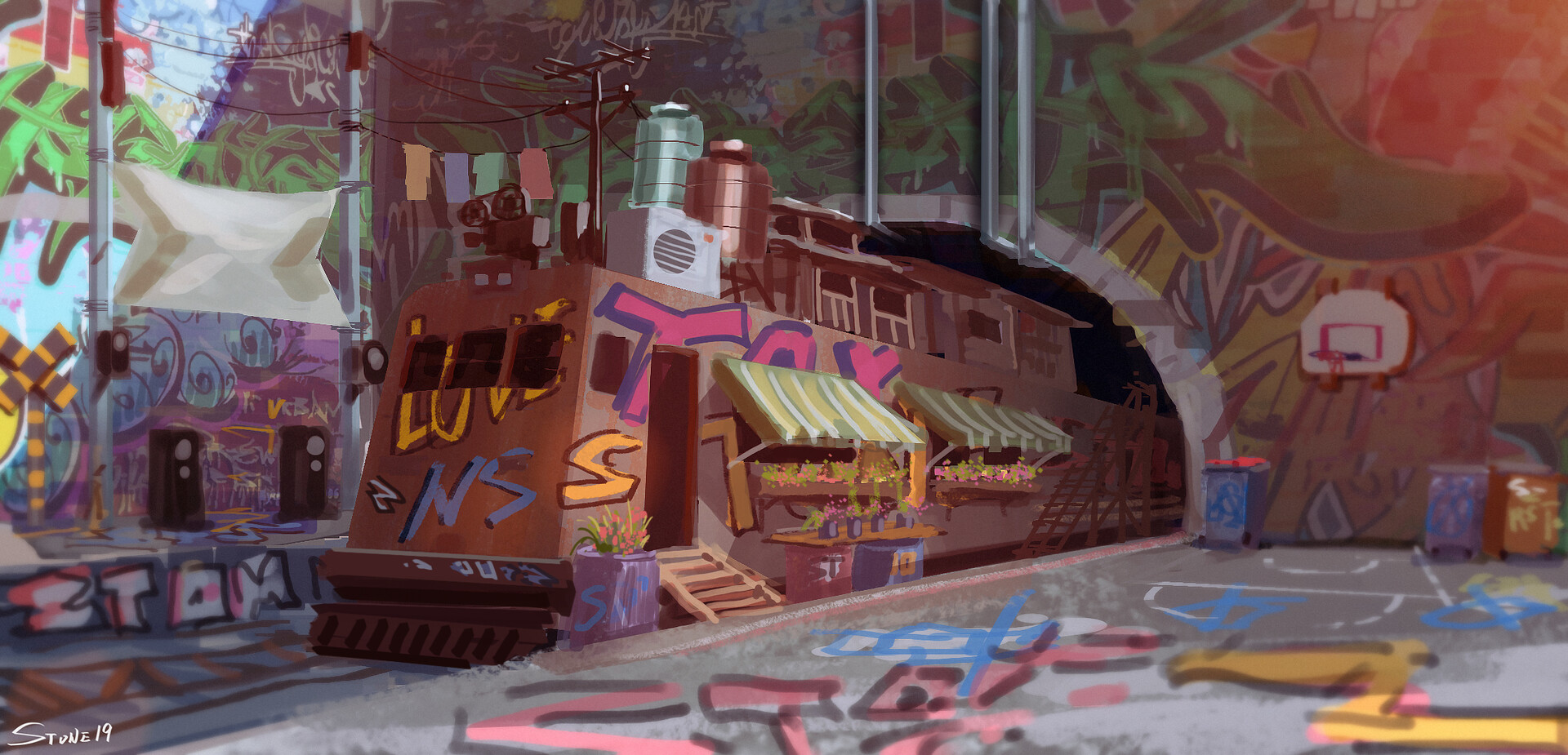 ArtStation - An old train compartment