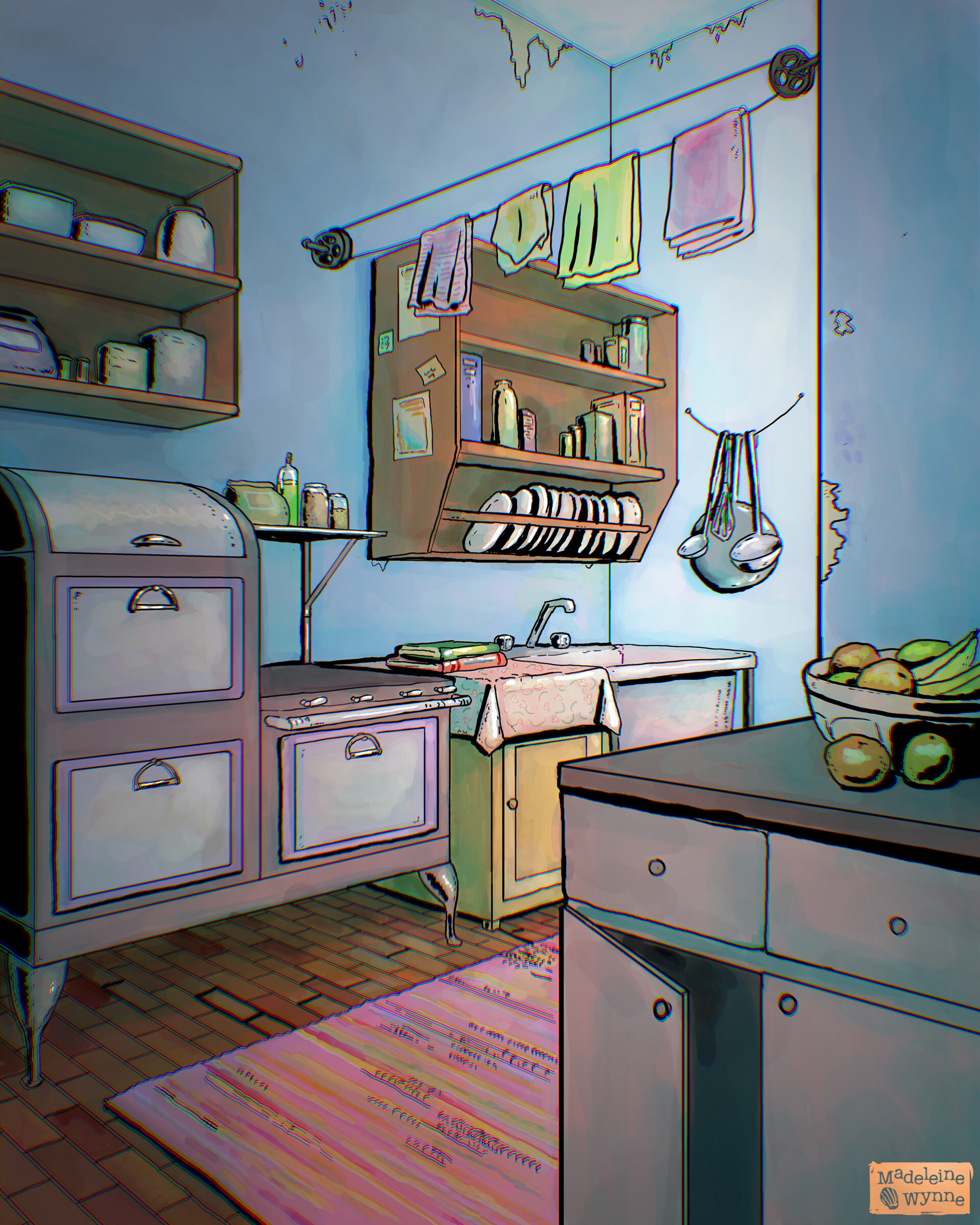 ArtStation - Blue Kitchen