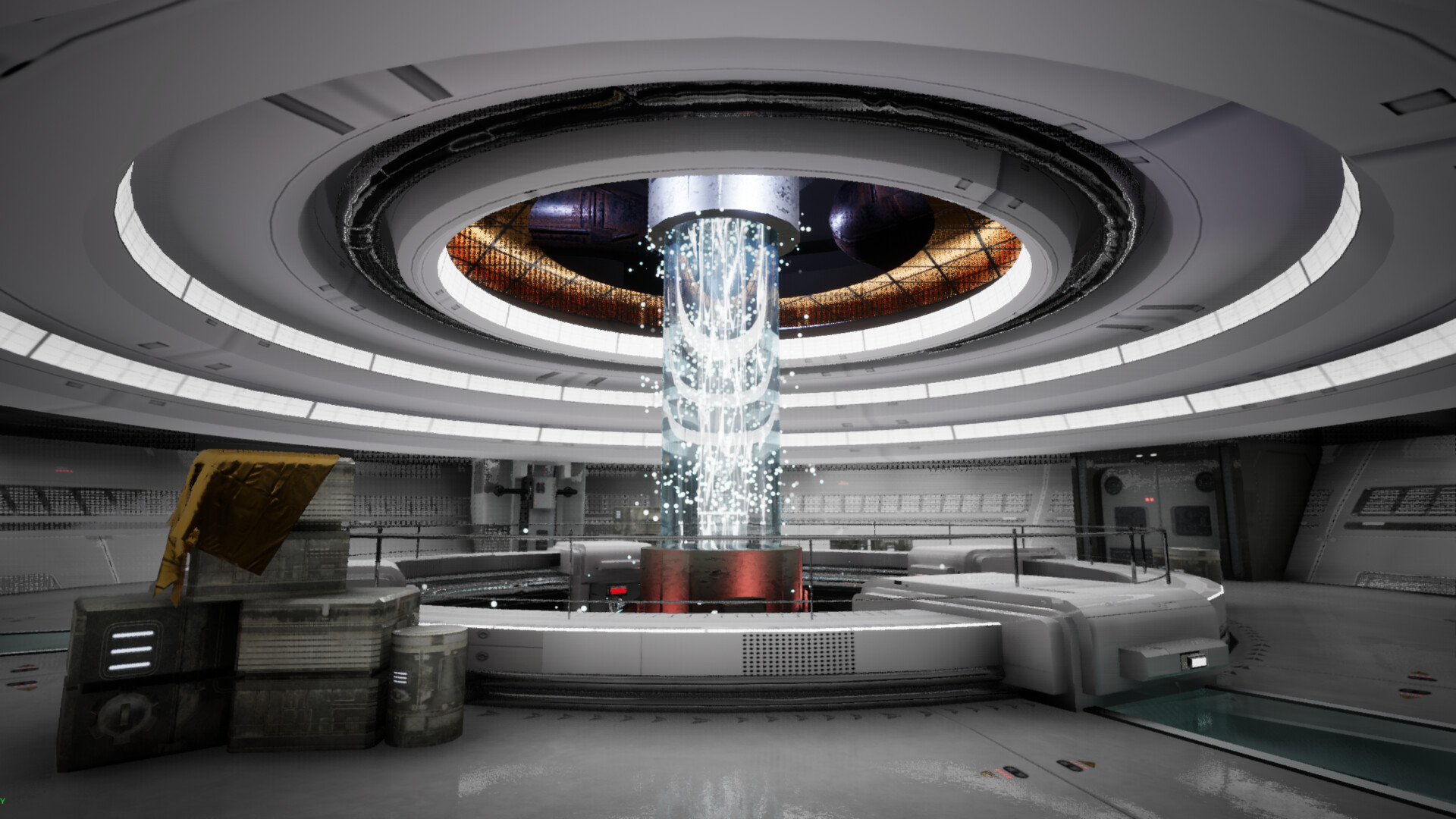 Game Artist and UI/UX Designer - Sci-fi engine room environment with UI ...