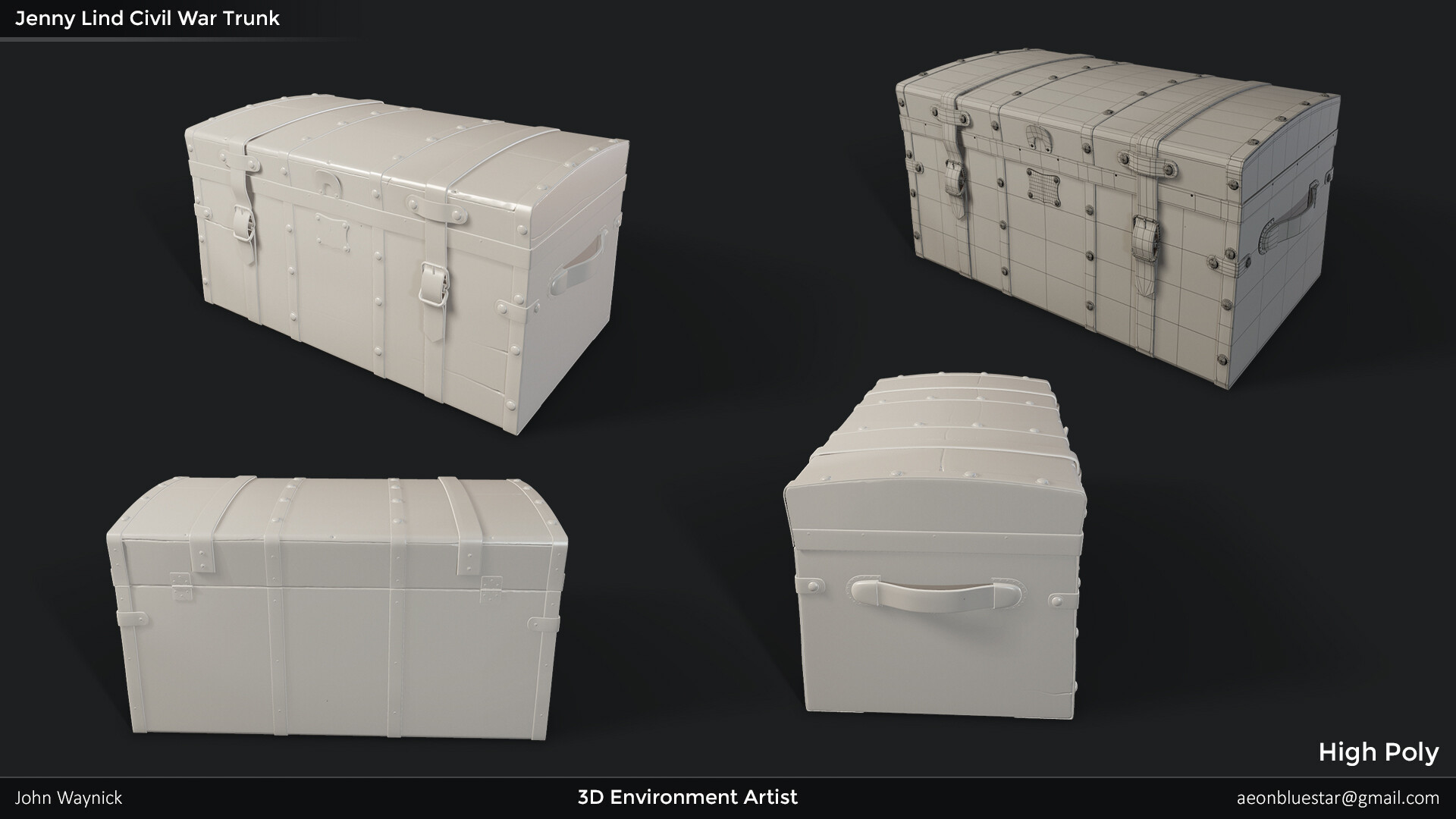 John Waynick: Environment Artist - Jenny Lind Civil War Era Trunk