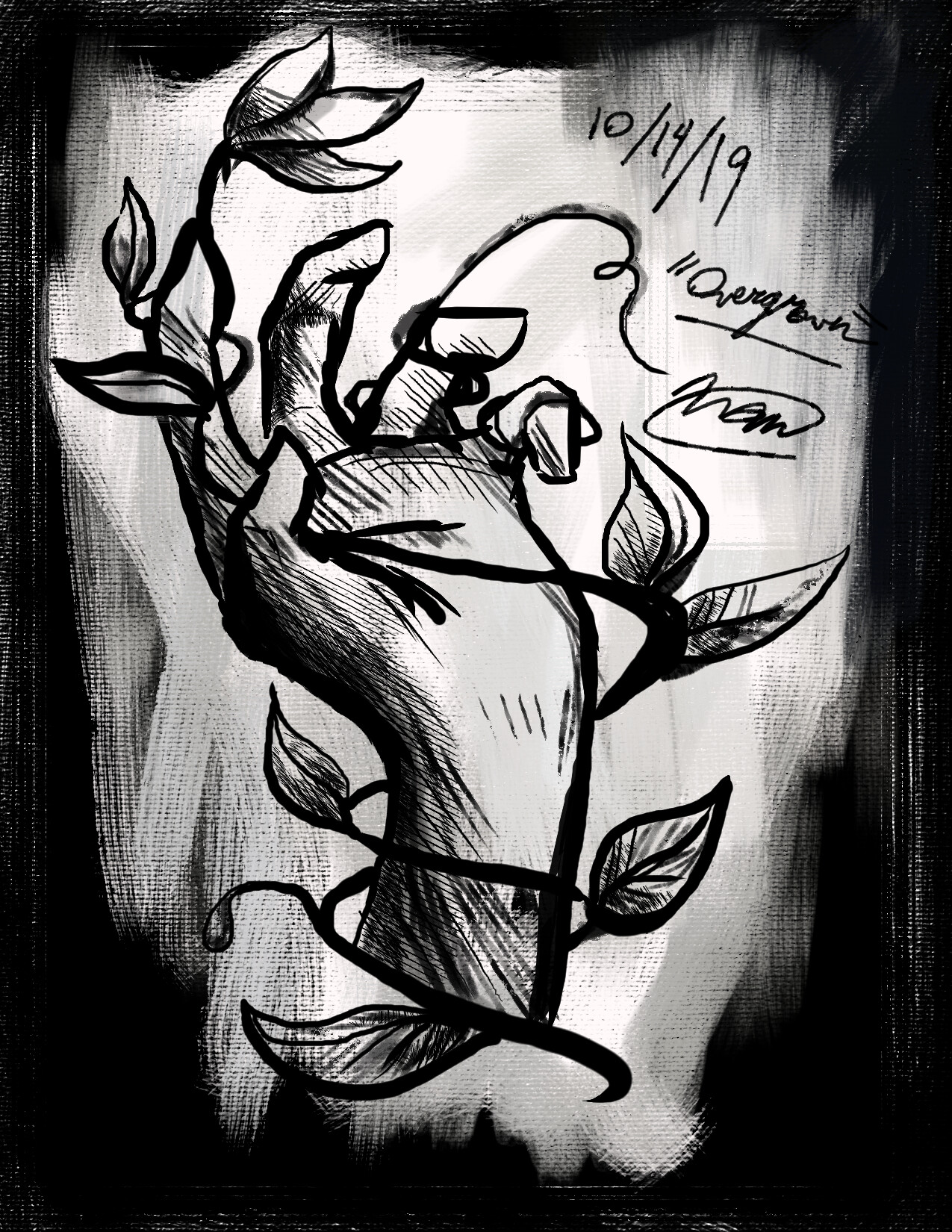 ArtStation - Overgrown (Inktober 2019 Illustration)