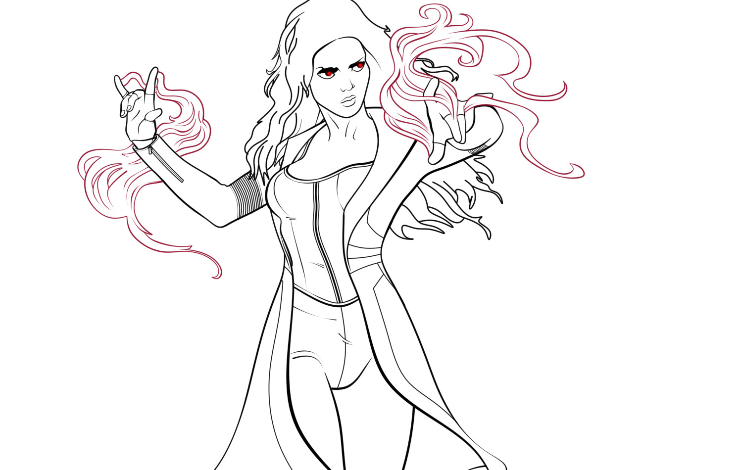 scarlet witch colouring
