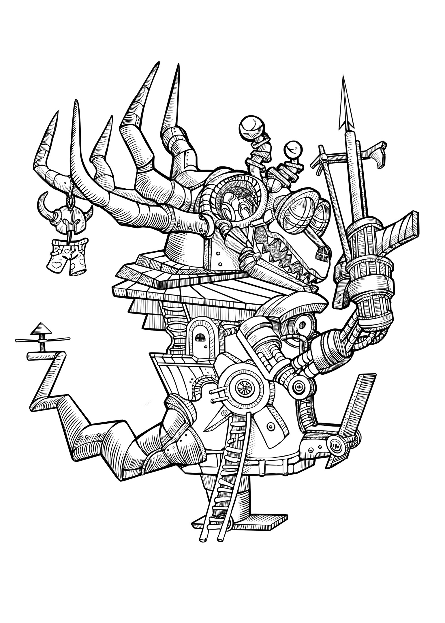 ArtStation - Happy mechanical crocodile