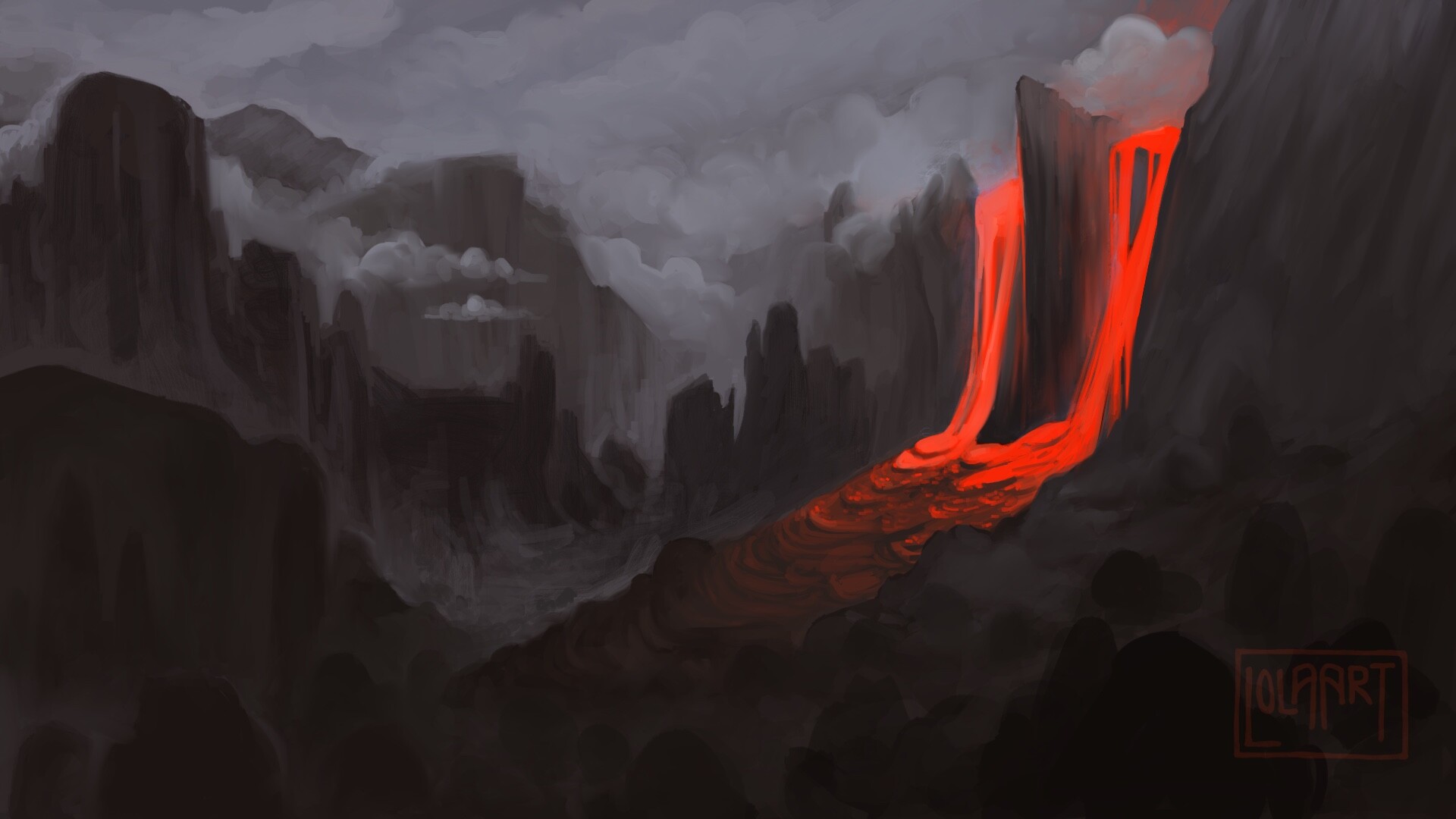 ArtStation - Lava Speedpaint
