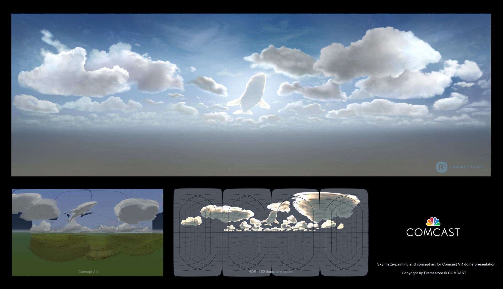 ArtStation - Comcast VR Dome - Sky Matte-painting at Framestore