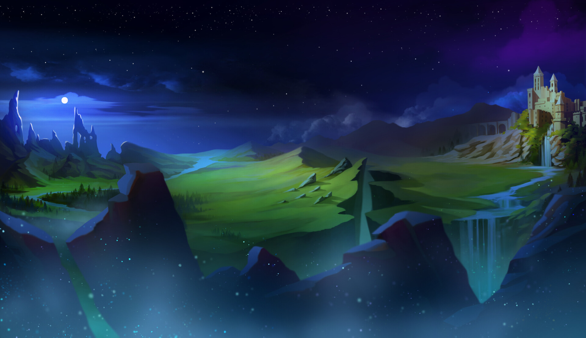 ArtStation - Night castle