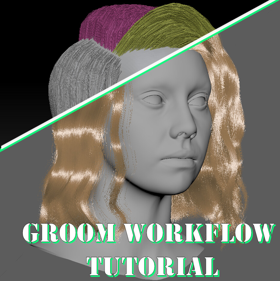 ArtStation - Fibermesh Hair to Xgen workflow tutorial (Women Groom)