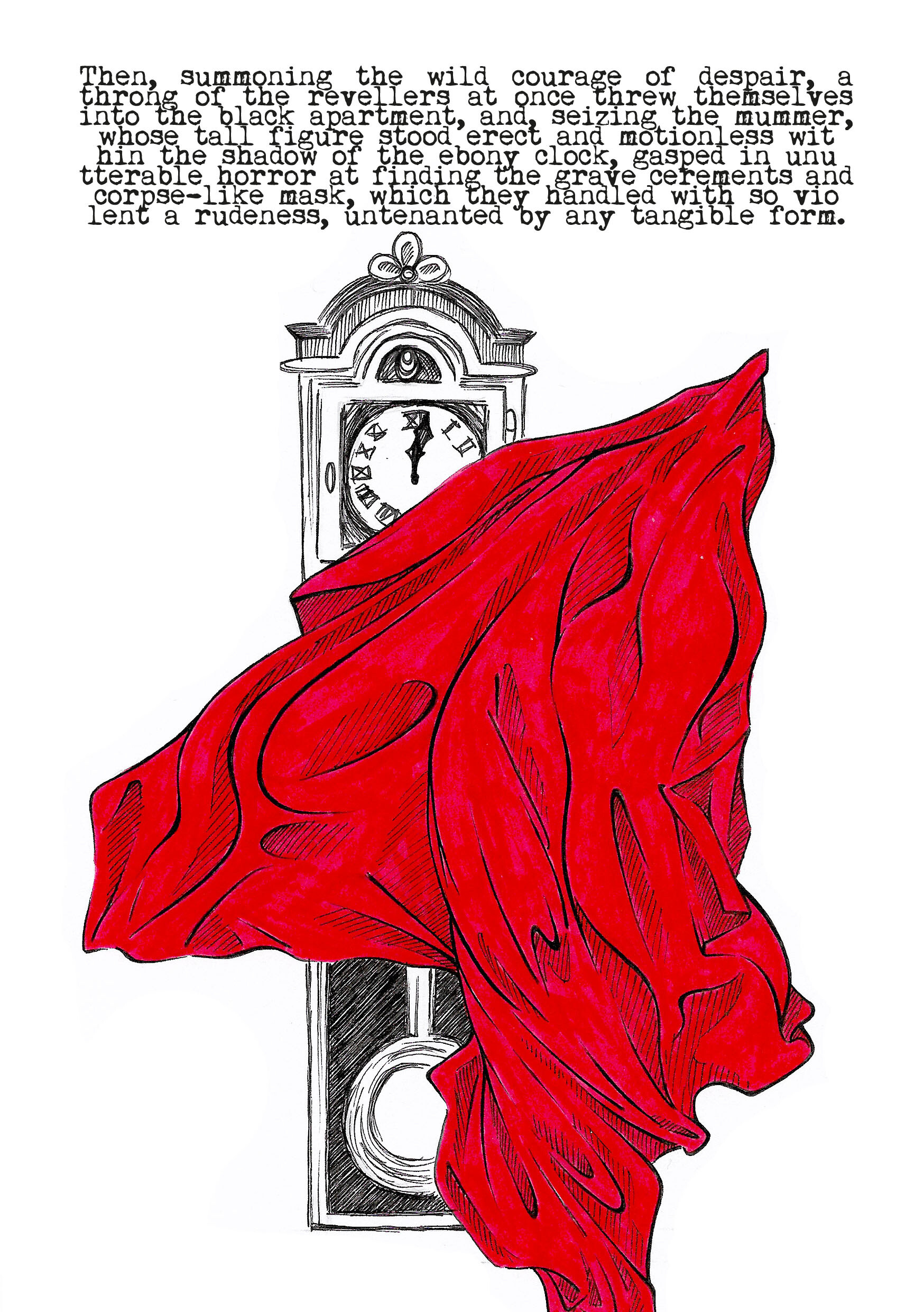 Of The Red Death Ebony Clock