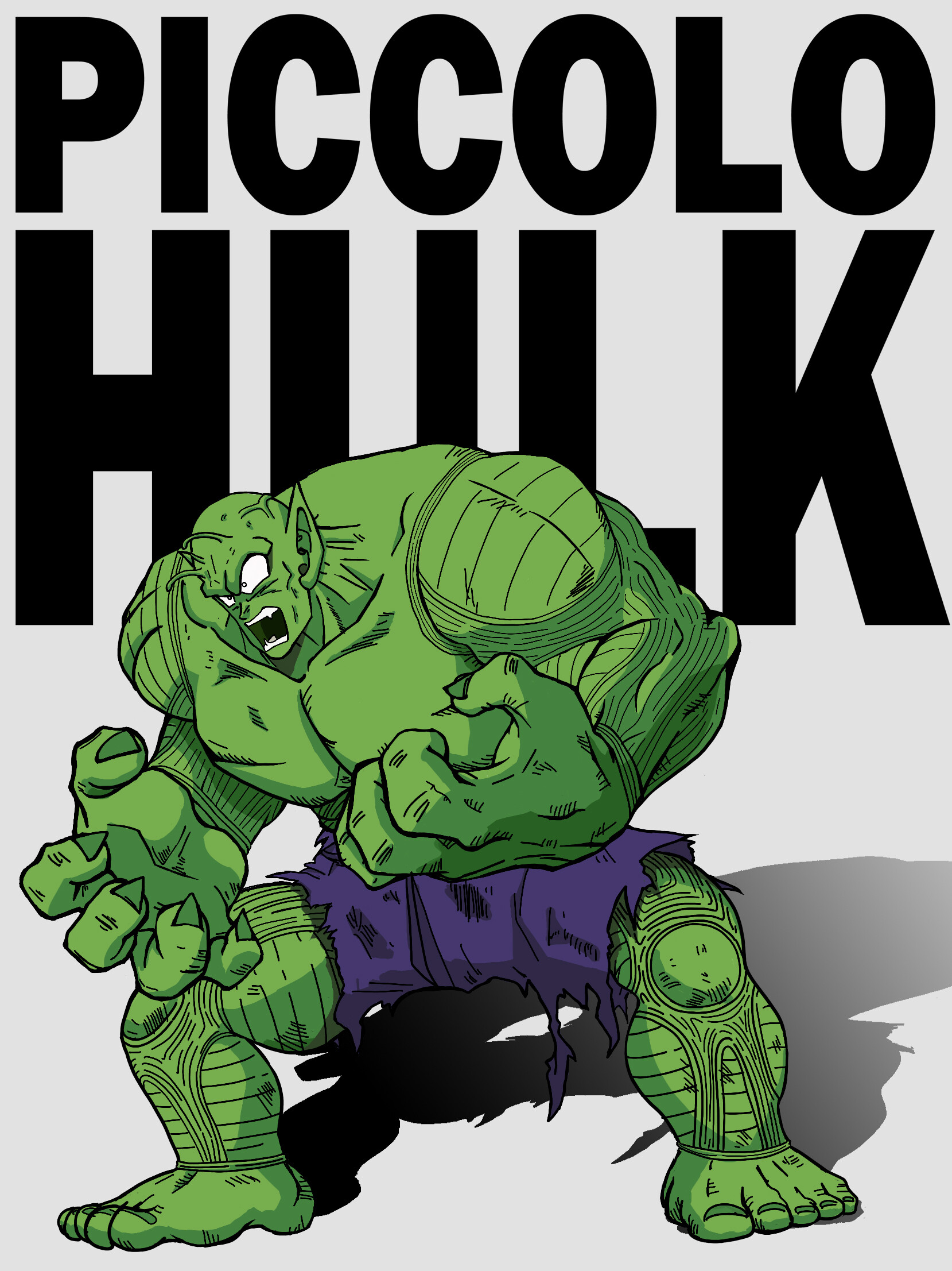 ArtStation - Dragon Ball x Avengers - Piccolo Hulk
