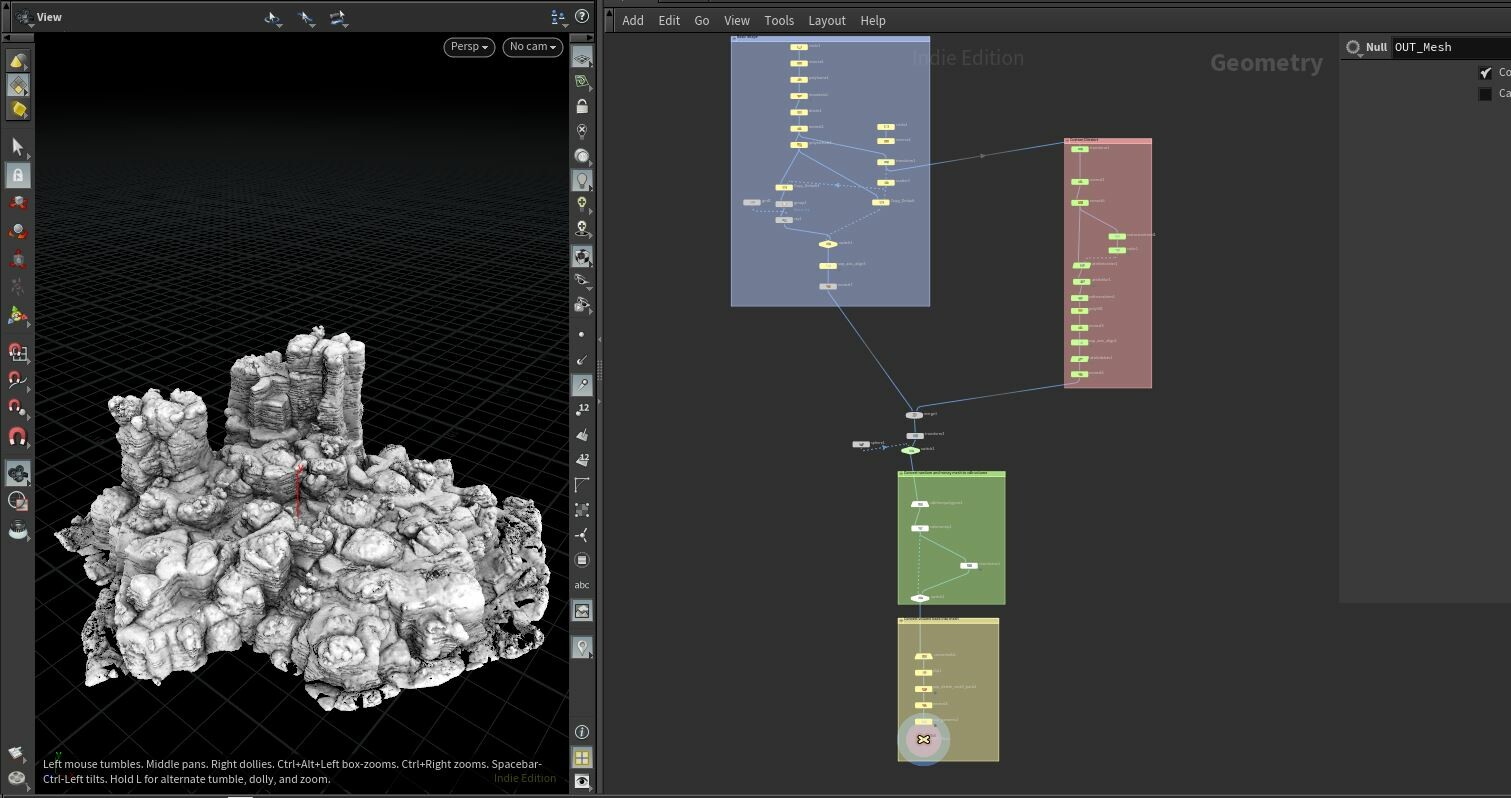 Logan Duffy - Large Unique Procedural Rocks In Houdini