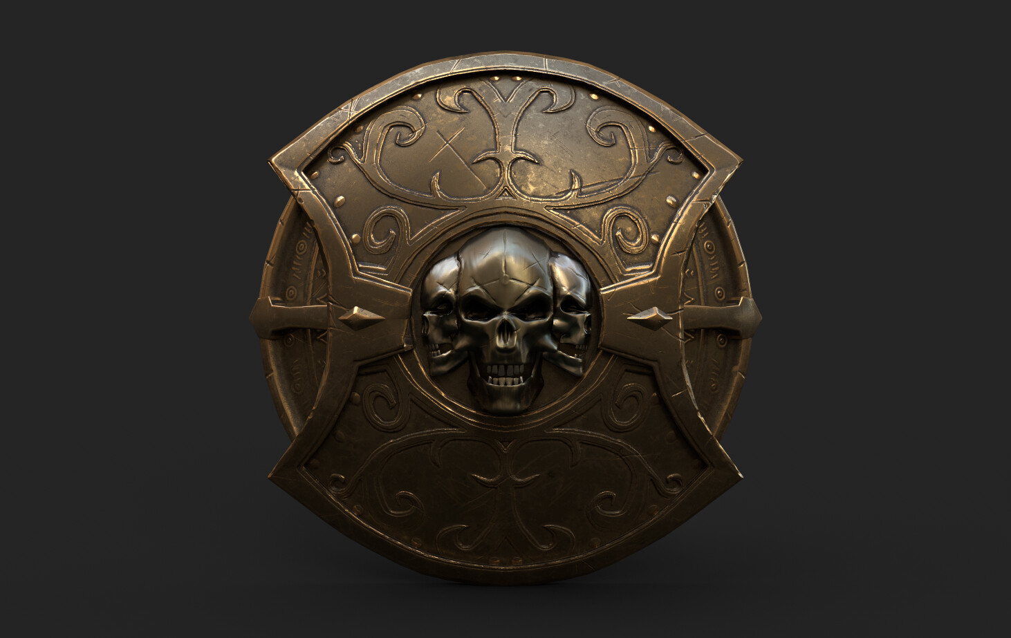 ArtStation - old skull Shield
