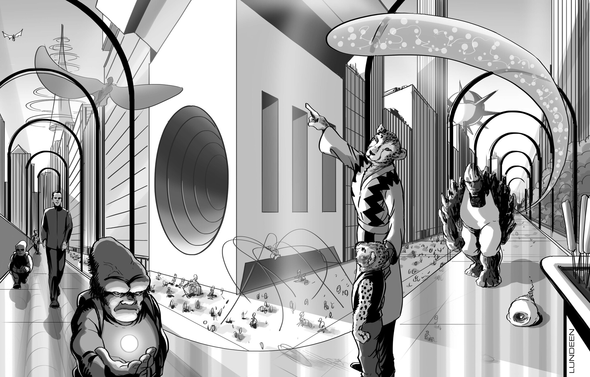 ArtStation - alien city concept art