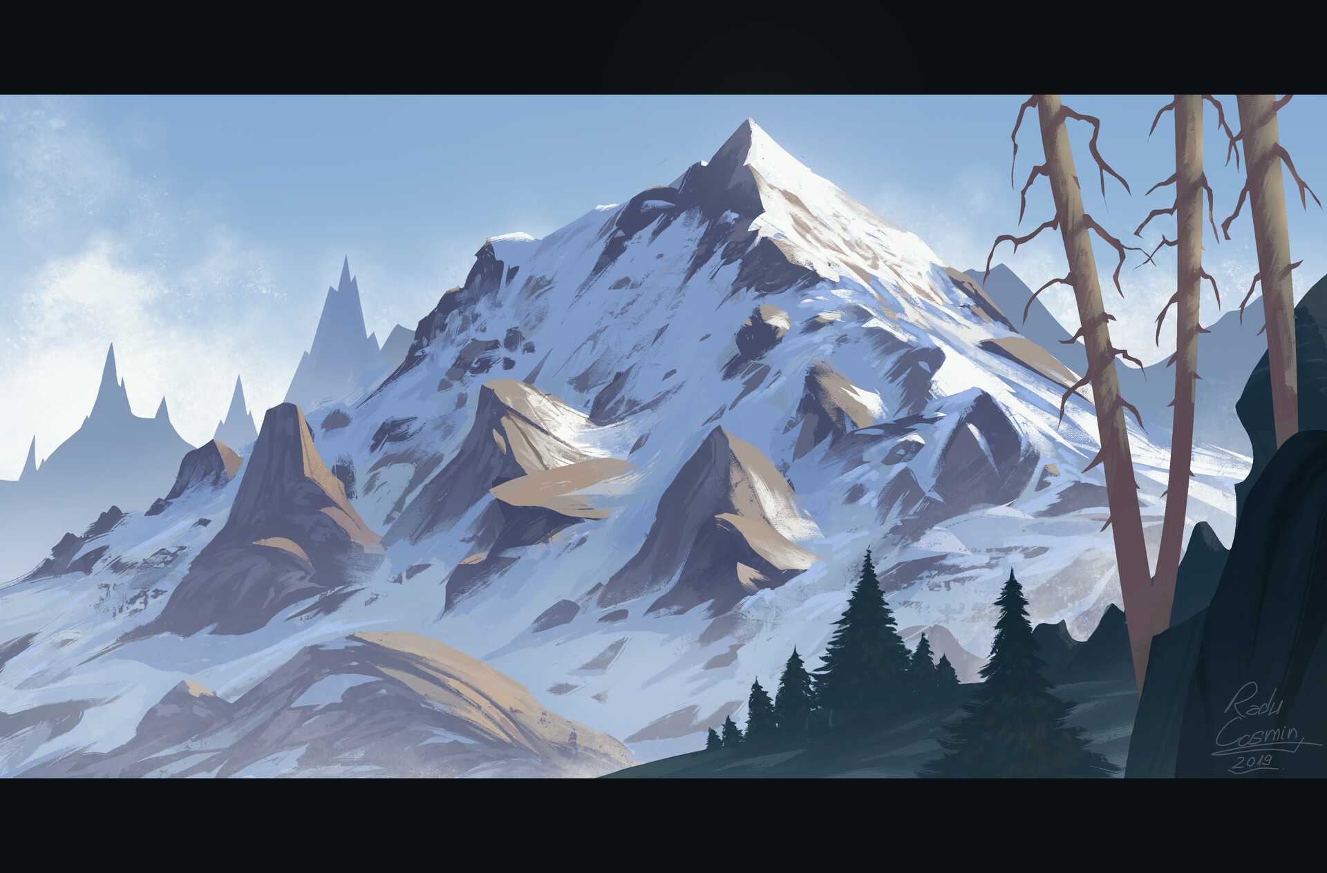 ArtStation - Snowy Mountains