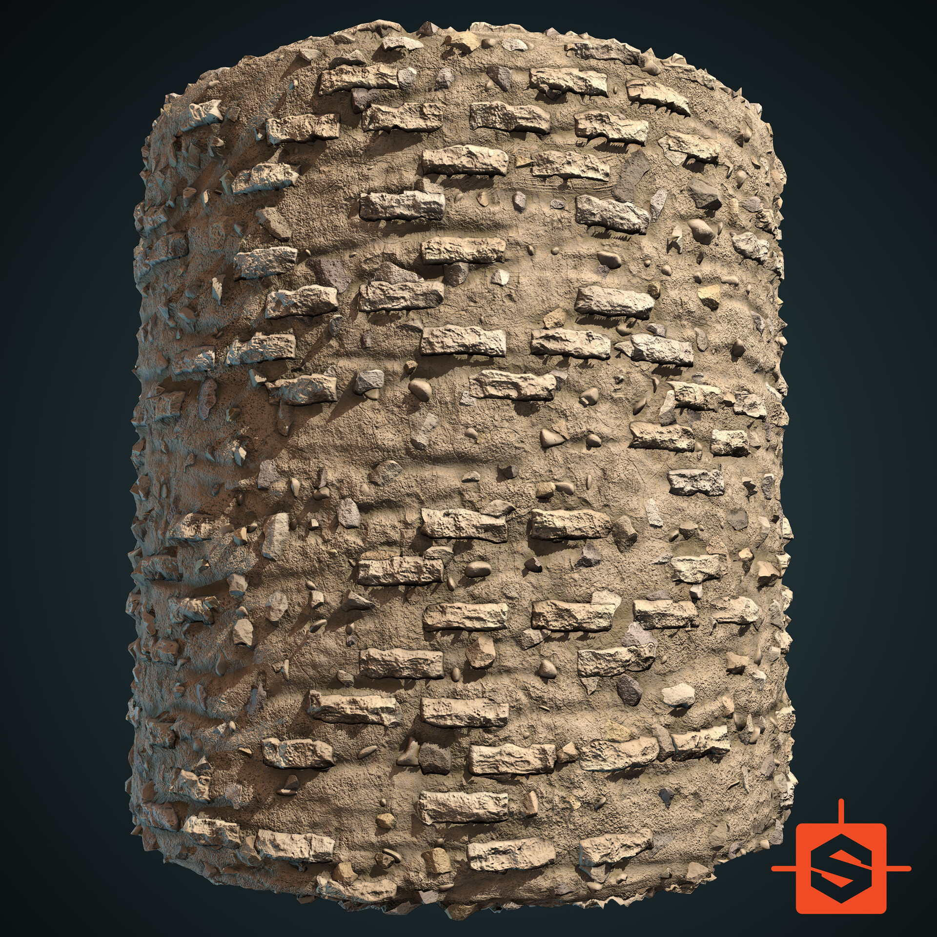 ArtStation - Italian bricks/ stone wall