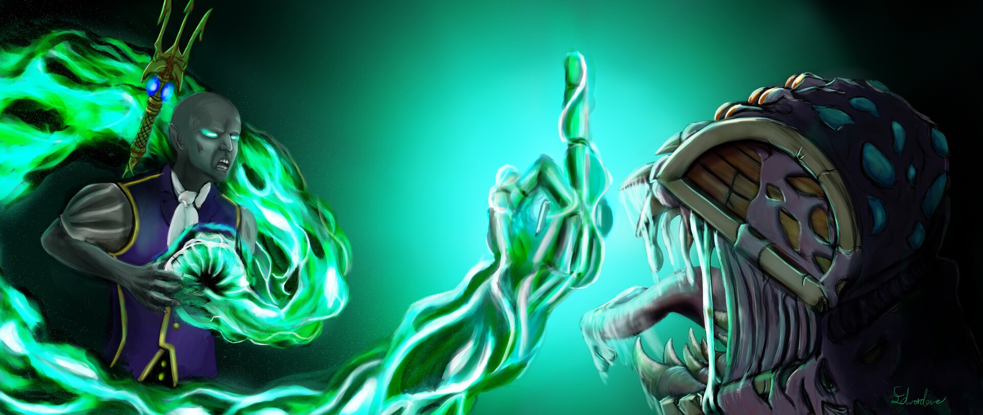 ArtStation - Cas the Undead Half Elf Vs. Mimic