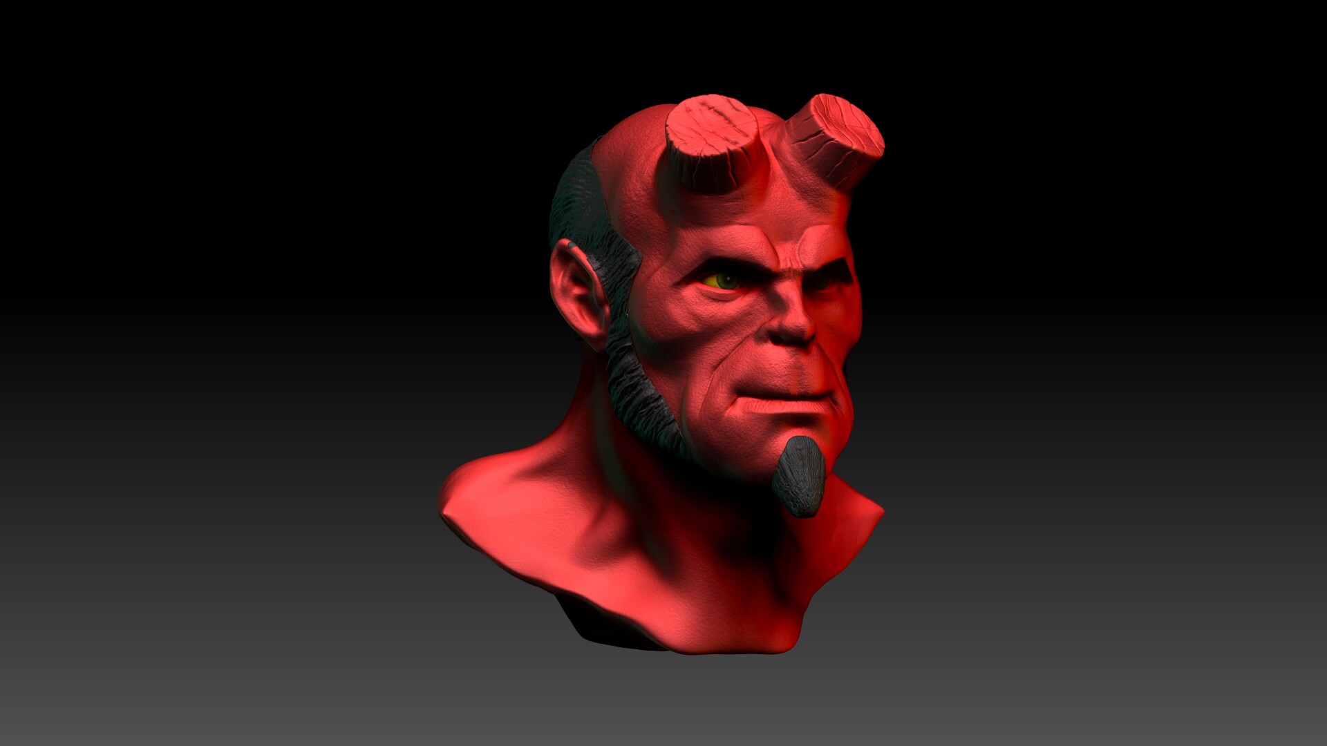 ArtStation - Hellboy Bust-Fan art