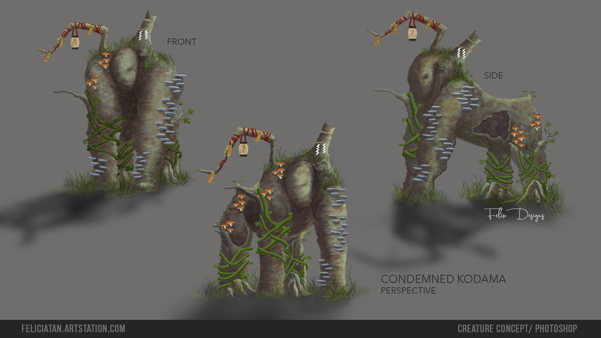 ArtStation - Condemned Kodama - Creature Concept