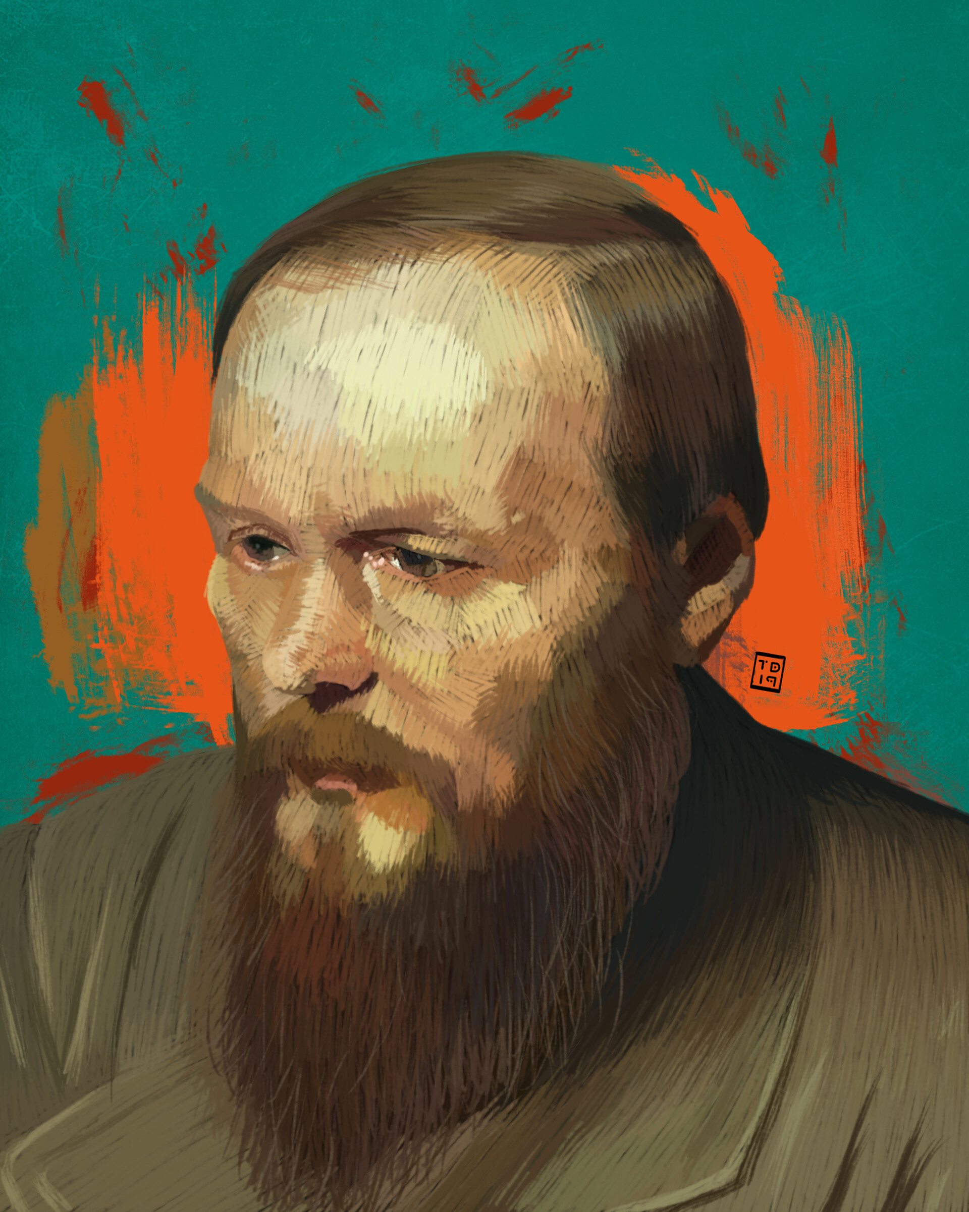 ArtStation - Fyodor Dostoyevski illustration