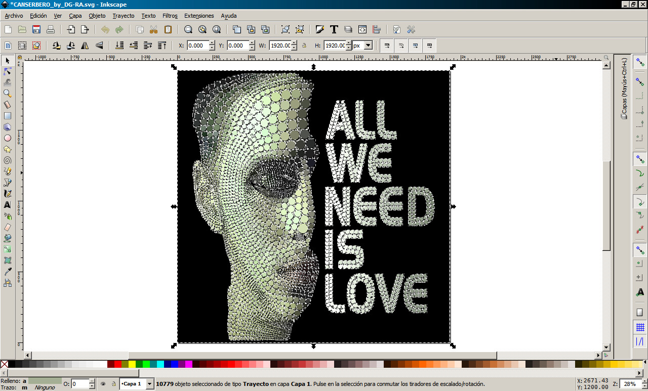 Rafael Javier - CANSERBERO - Digital Circlism - Vector