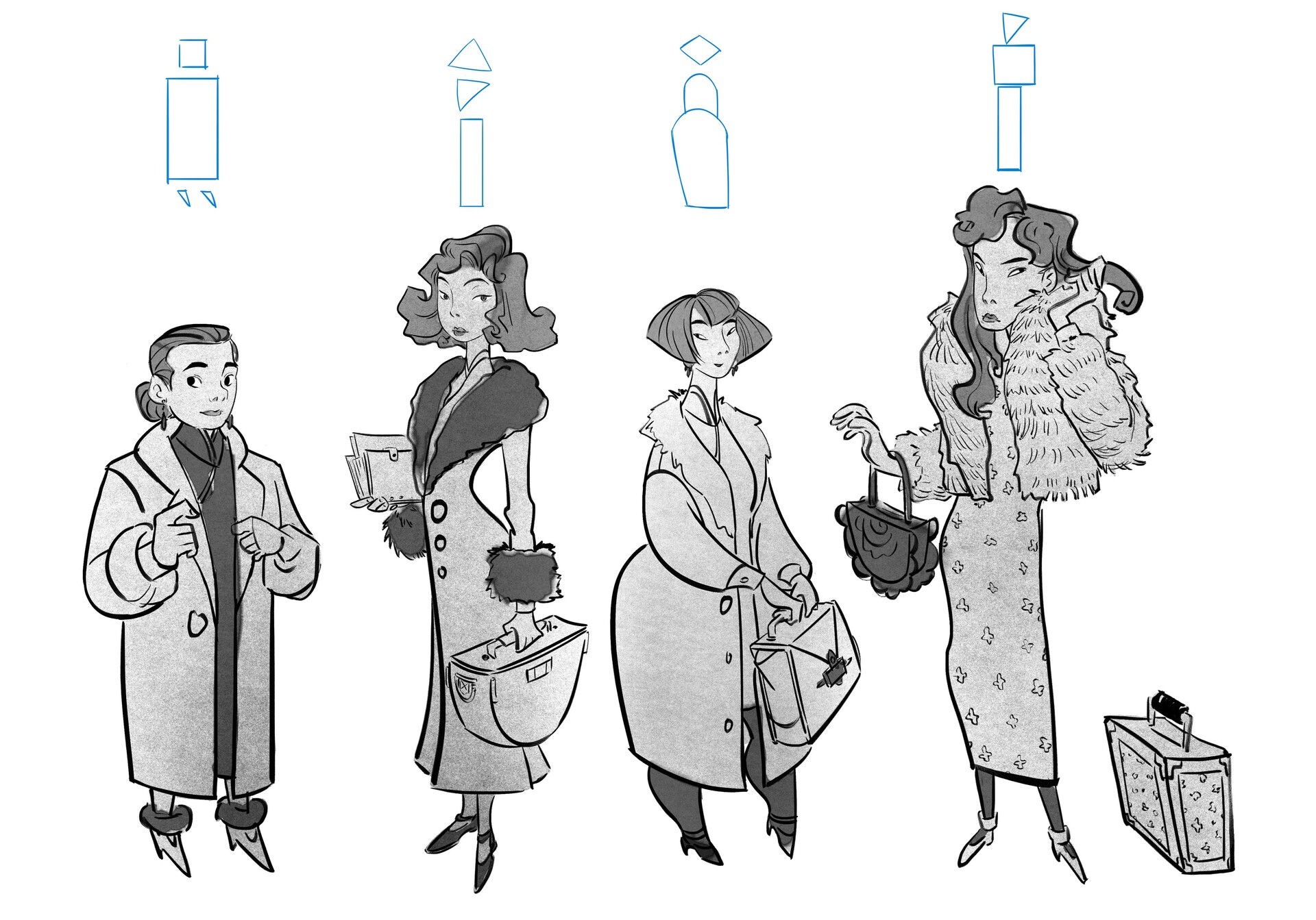 ArtStation - character design in shapes