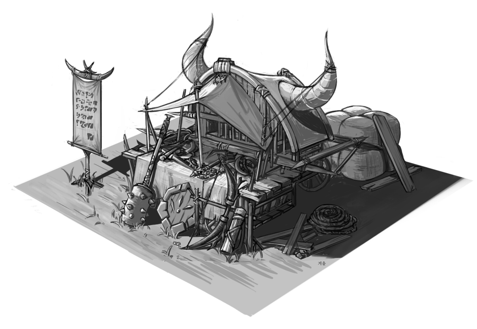 ArtStation - Object of orc village