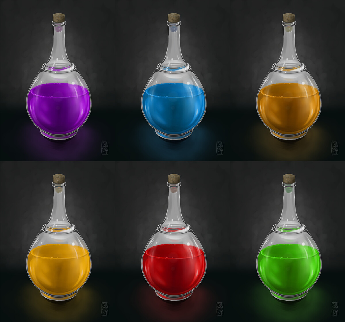 ArtStation - Potions 2 - Color Variations