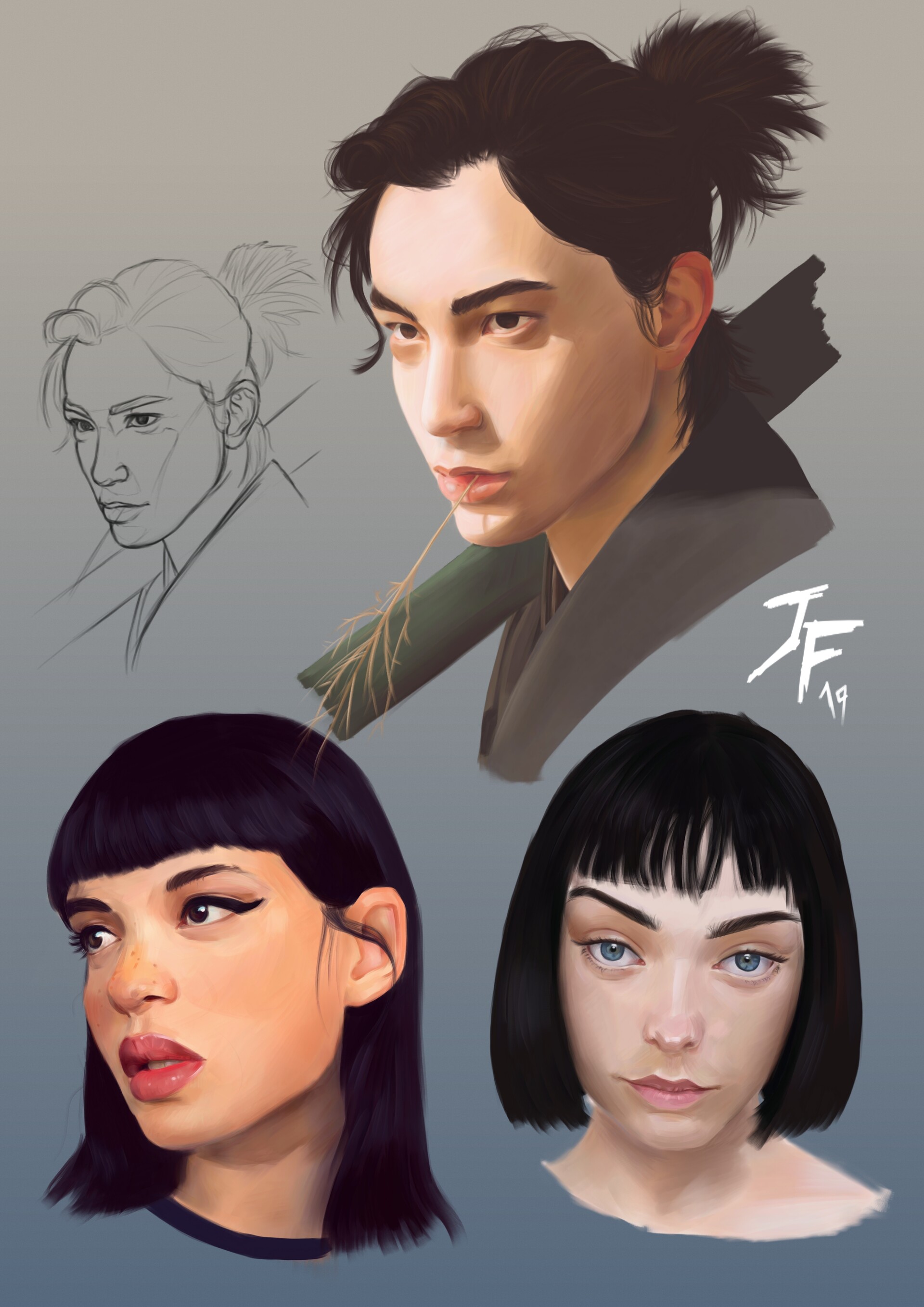 ArtStation - Study of digital portrait