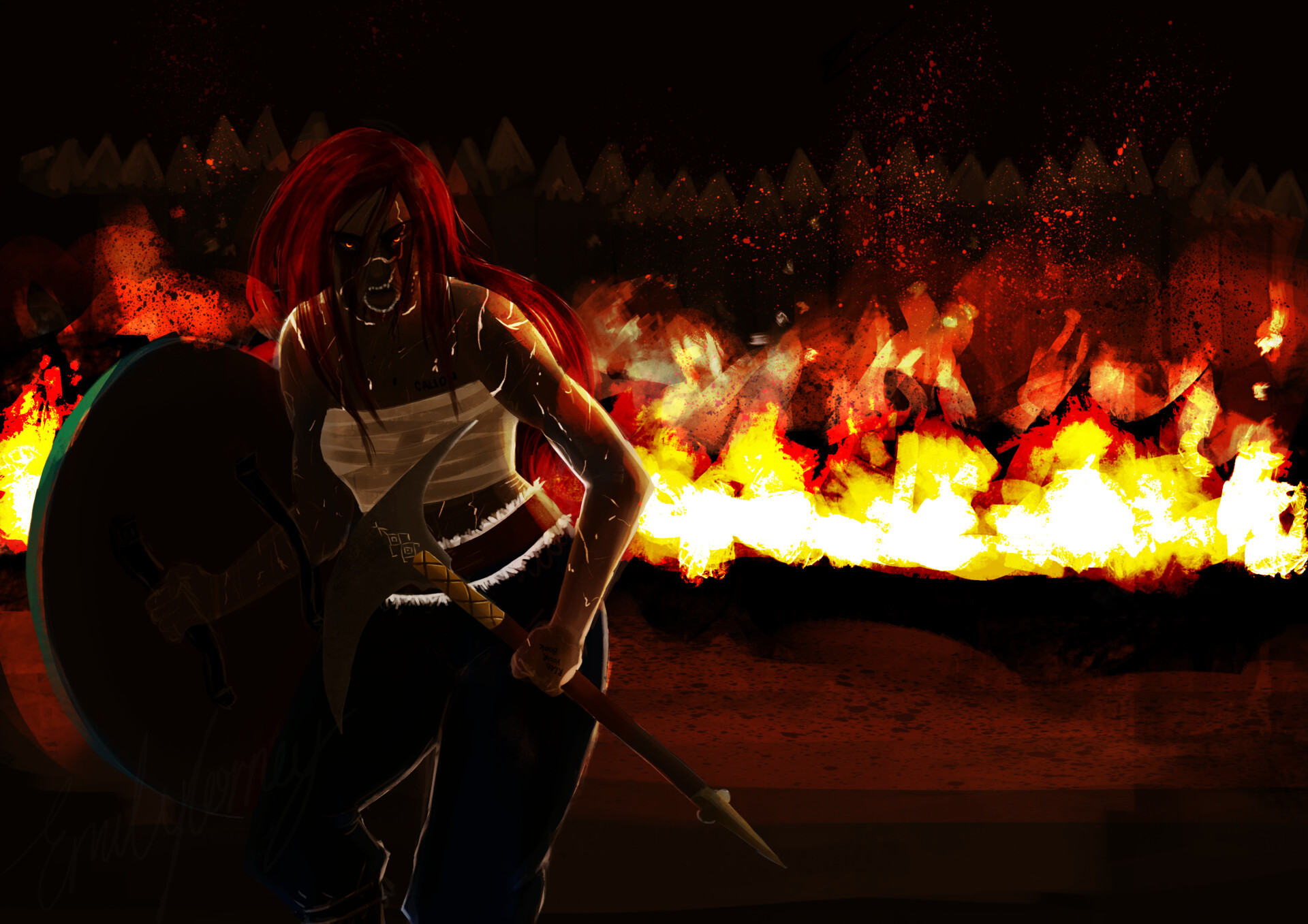 ArtStation - "Raging Fire" - Kel