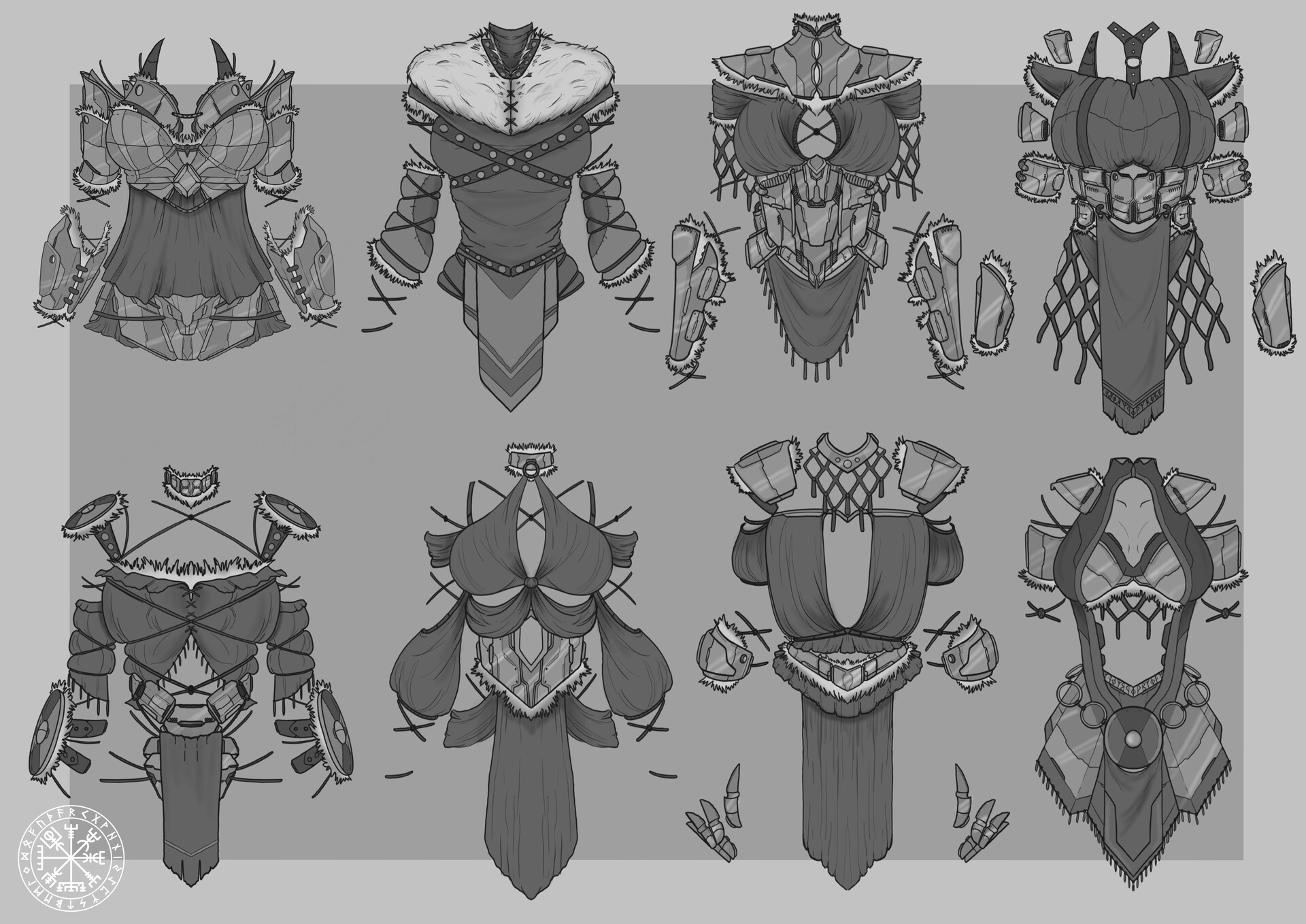 how to draw viking clothes