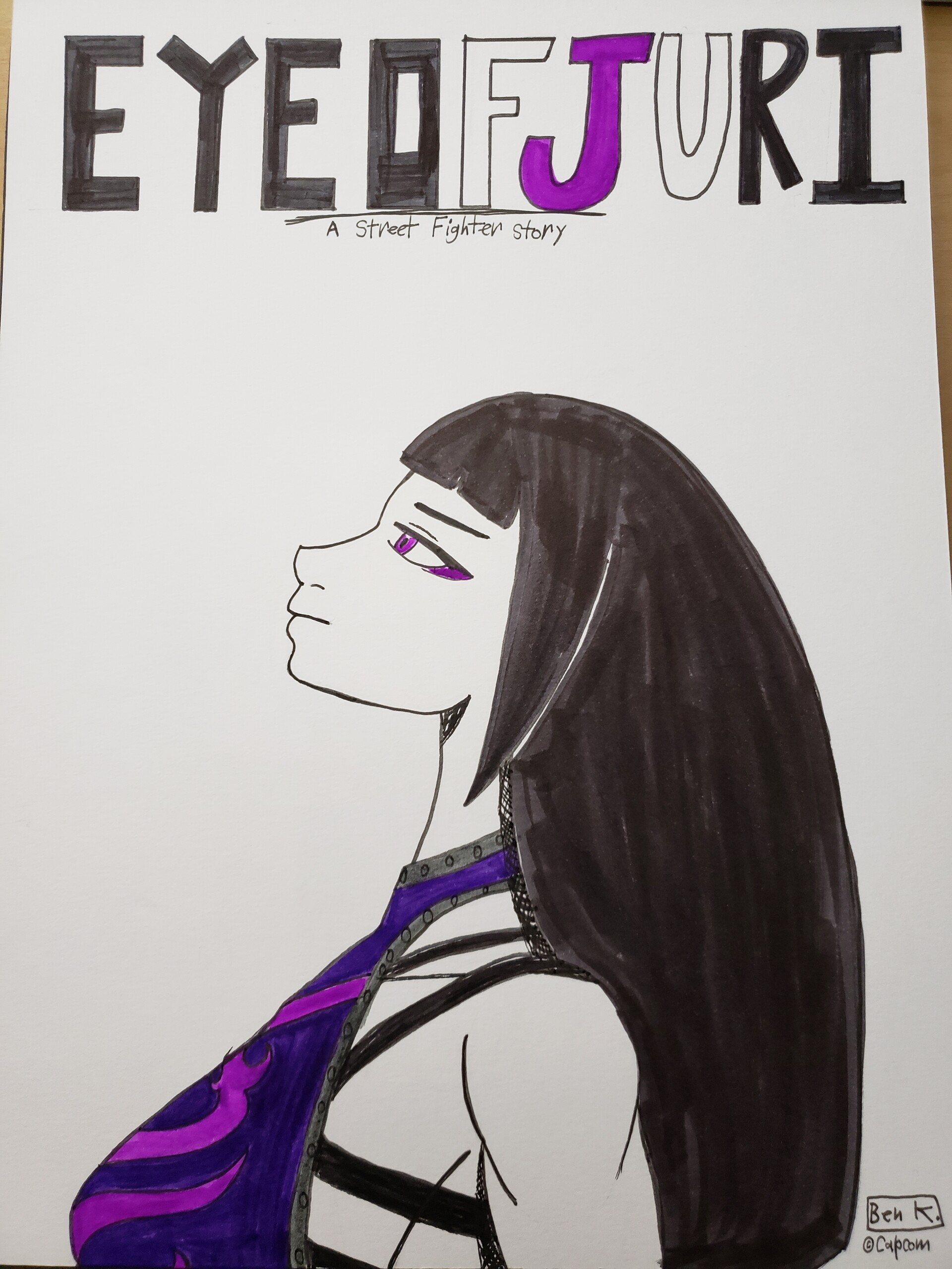 ArtStation - Eye of Juri: a Street Fighter cover