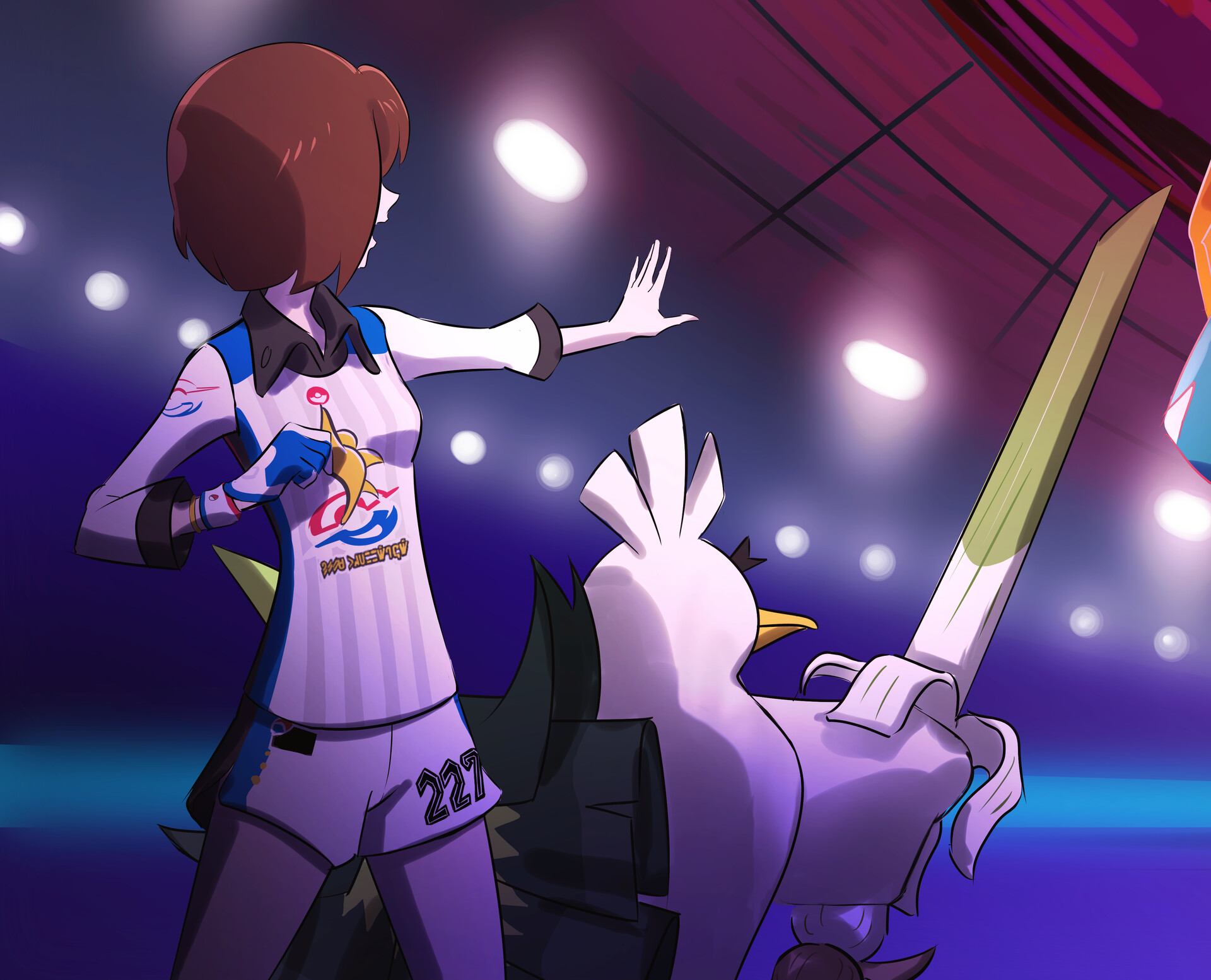 ArtStation - Female Trainer VS Nessa - Pokémon Sword & Shield, Terrine ...