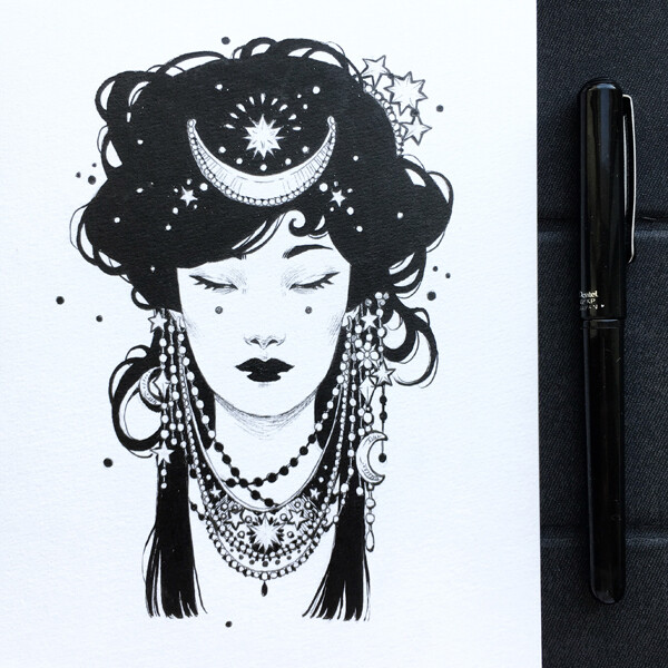 Night Maiden by Maria Dimova : r/CelestialBodies