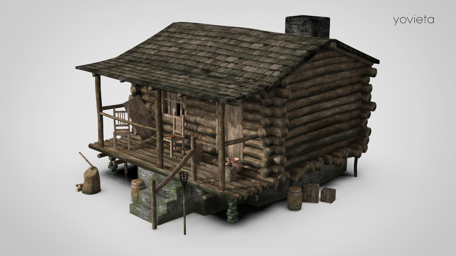 ArtStation - Log Cabin