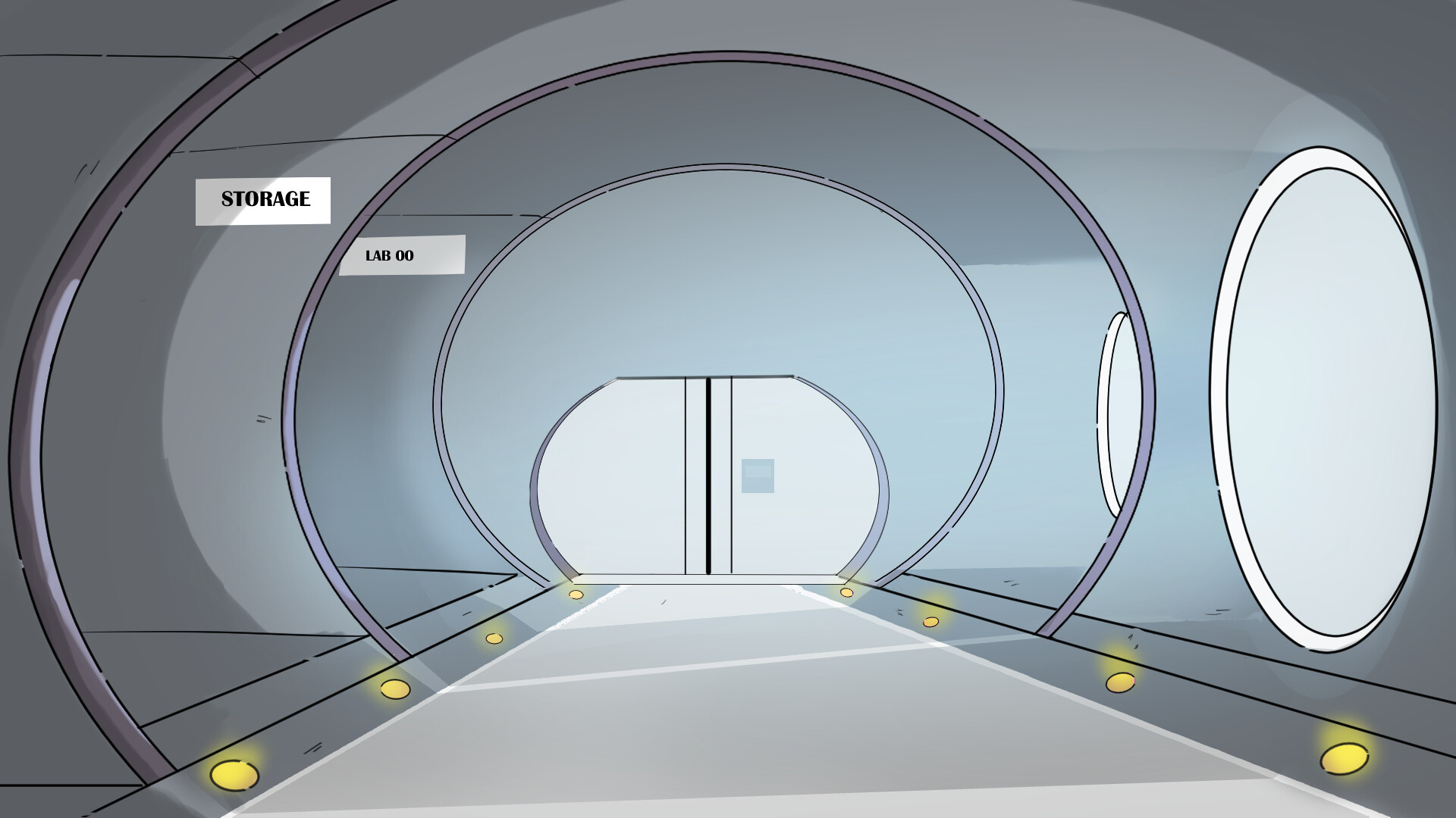 ArtStation - The Underground Laboratory- Hallway A