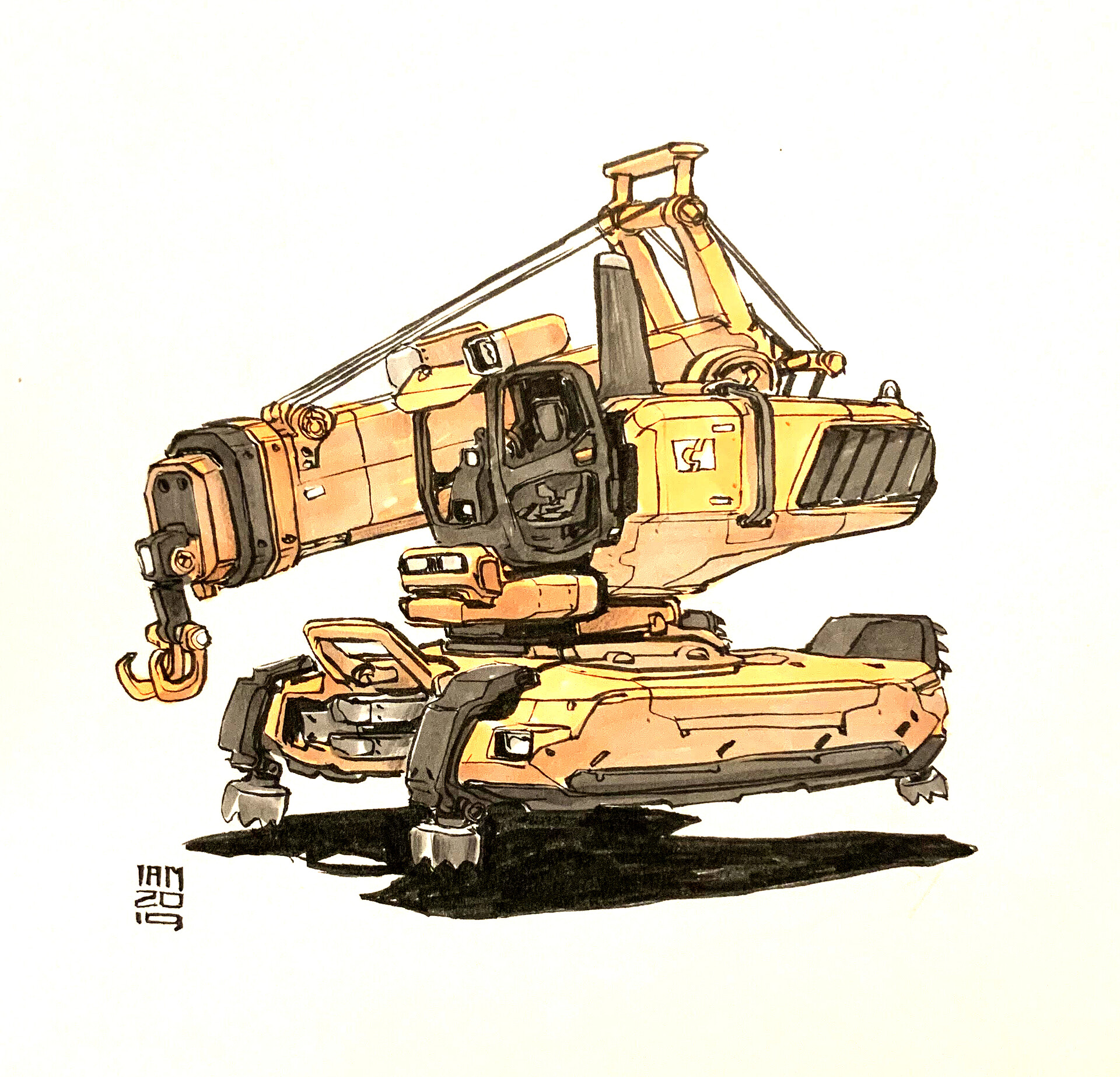 Ian Galvin - Inktober 2019 sketches 16-20