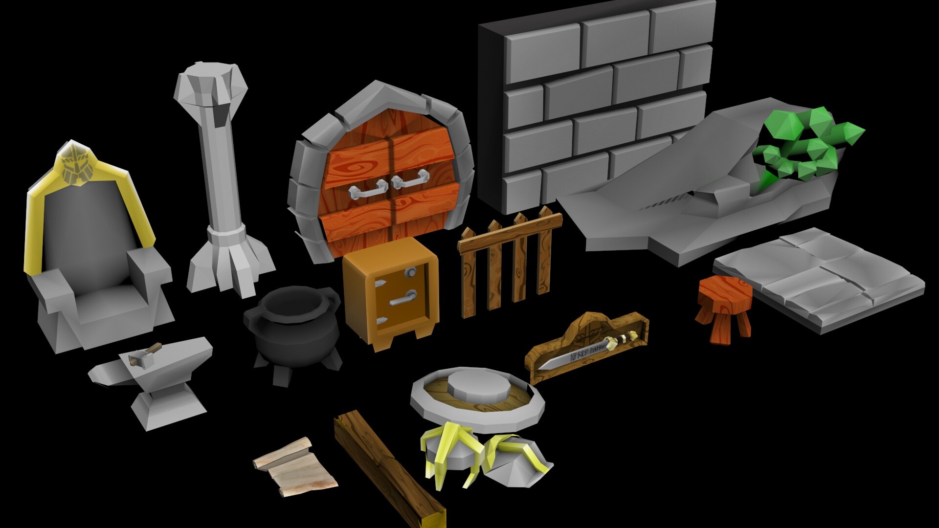 ArtStation - 3D Textured Props