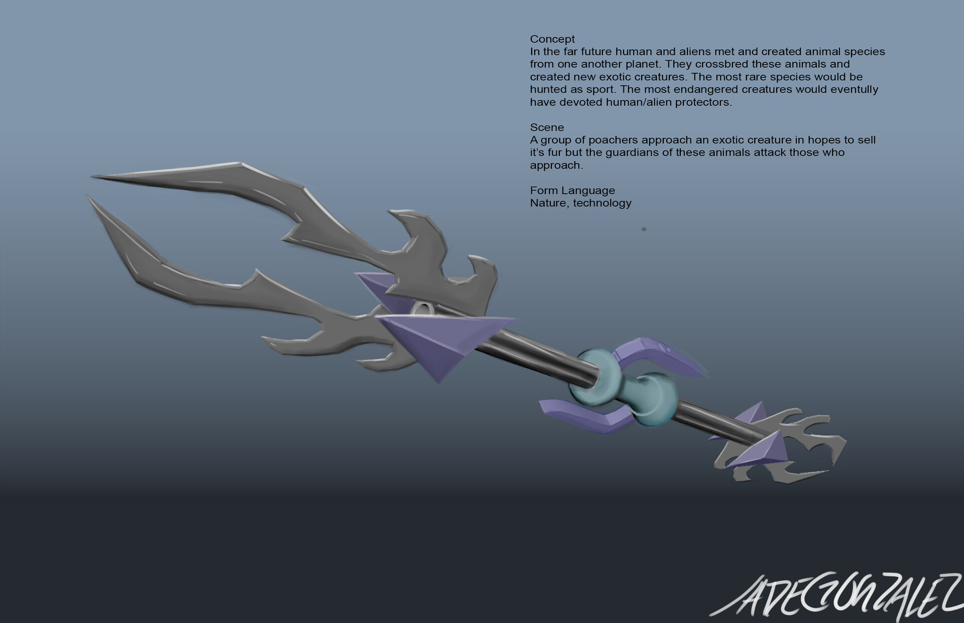 ArtStation - Prop/Weapon Spear Projectile Concept and Design