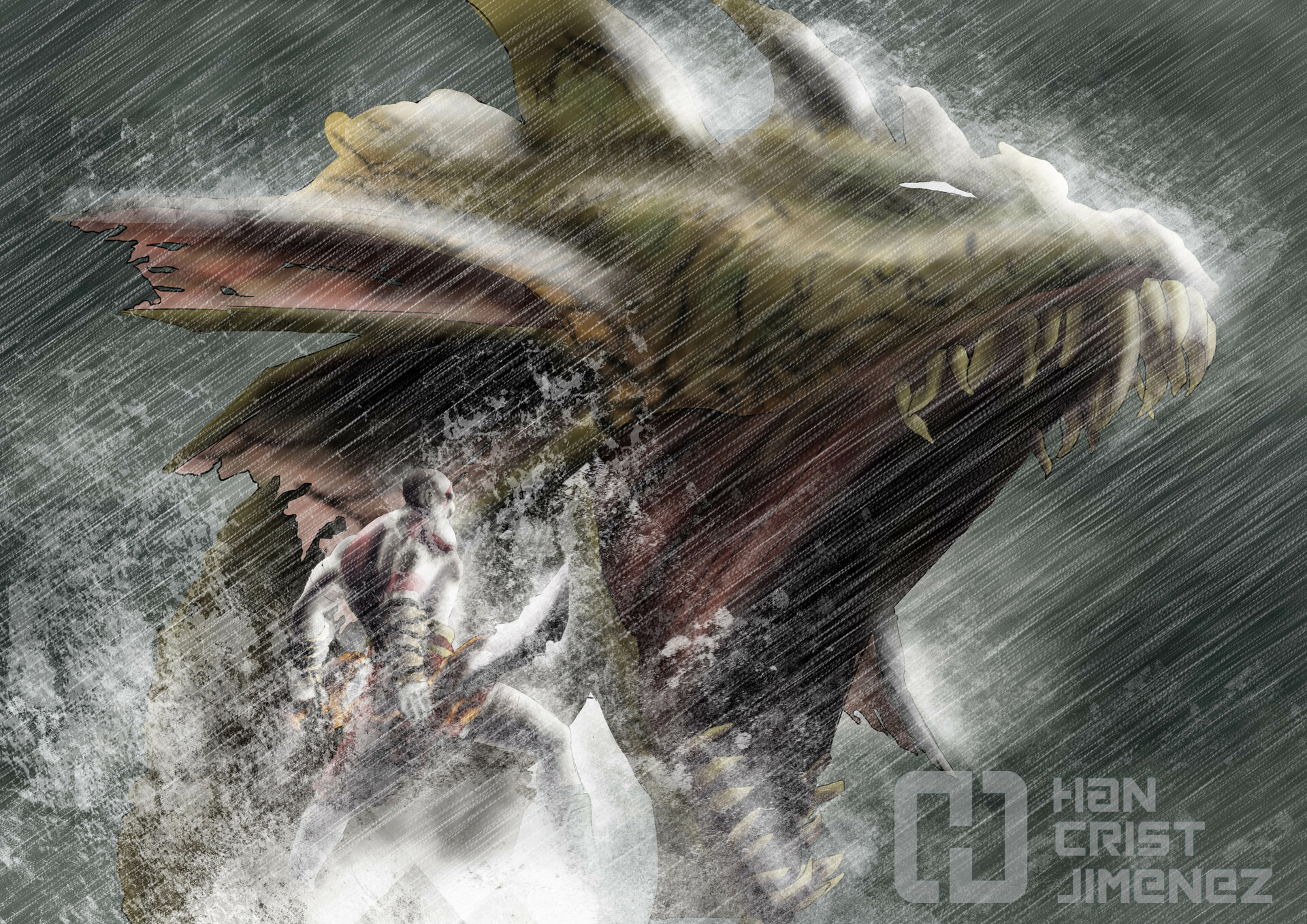 ArtStation - Hydra battle