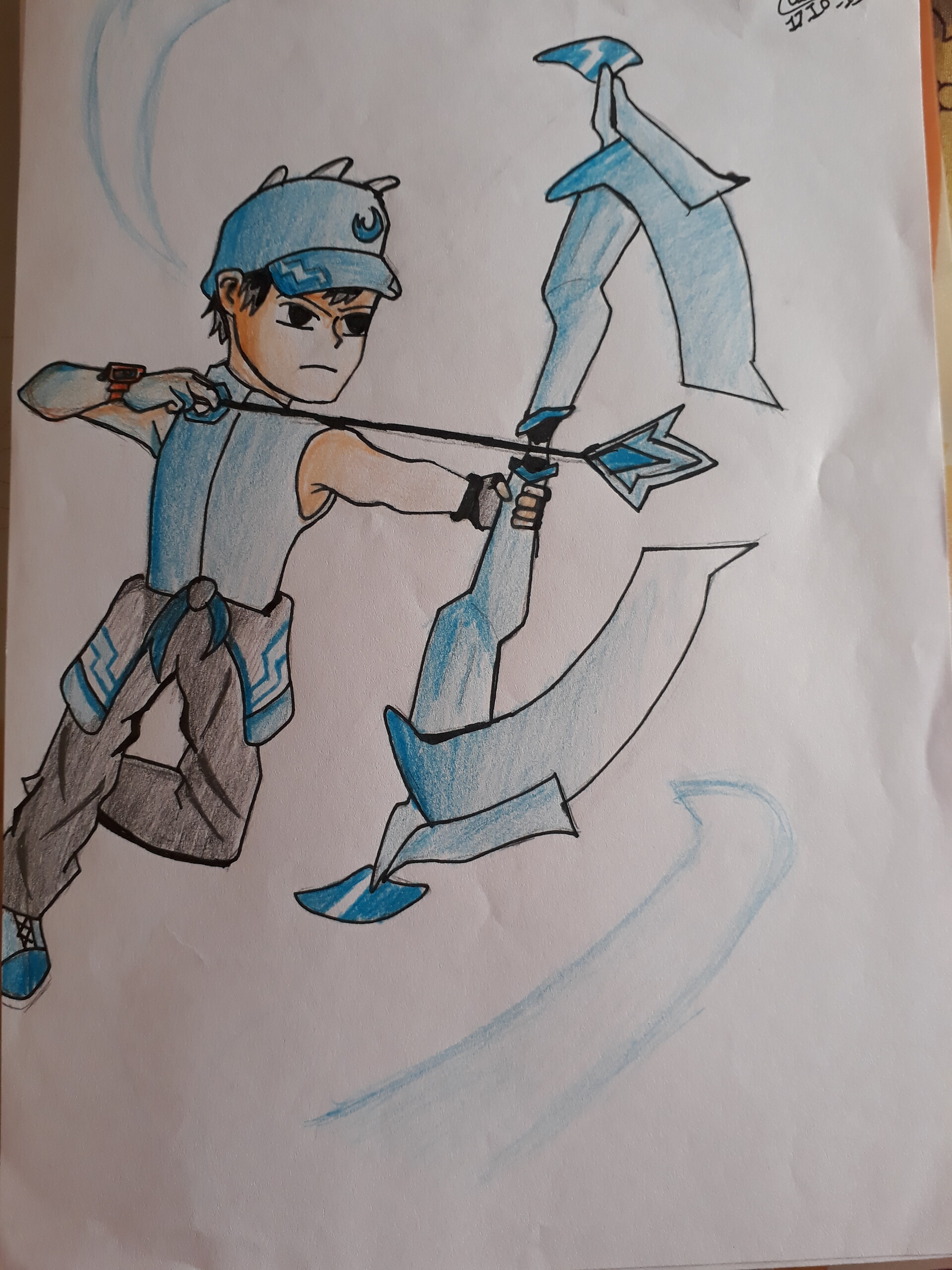 how to draw boboiboy water