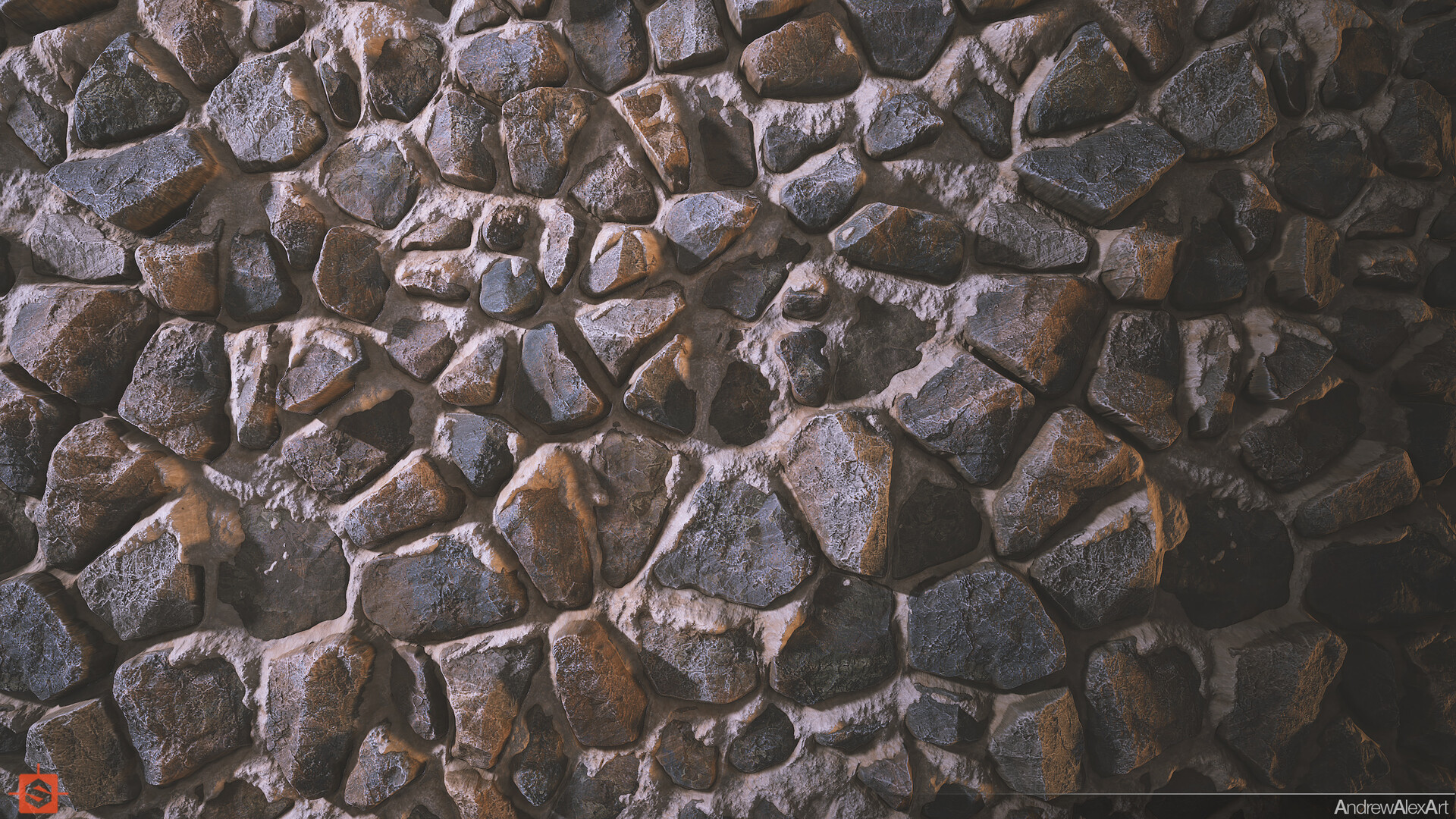 ArtStation - Procedural stone wall